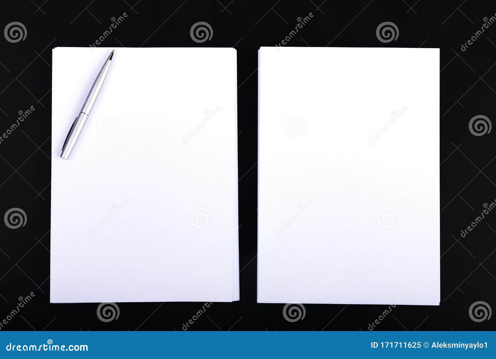 Clean Paper, Overload of Paperwork on Black Background and Pen on it ...