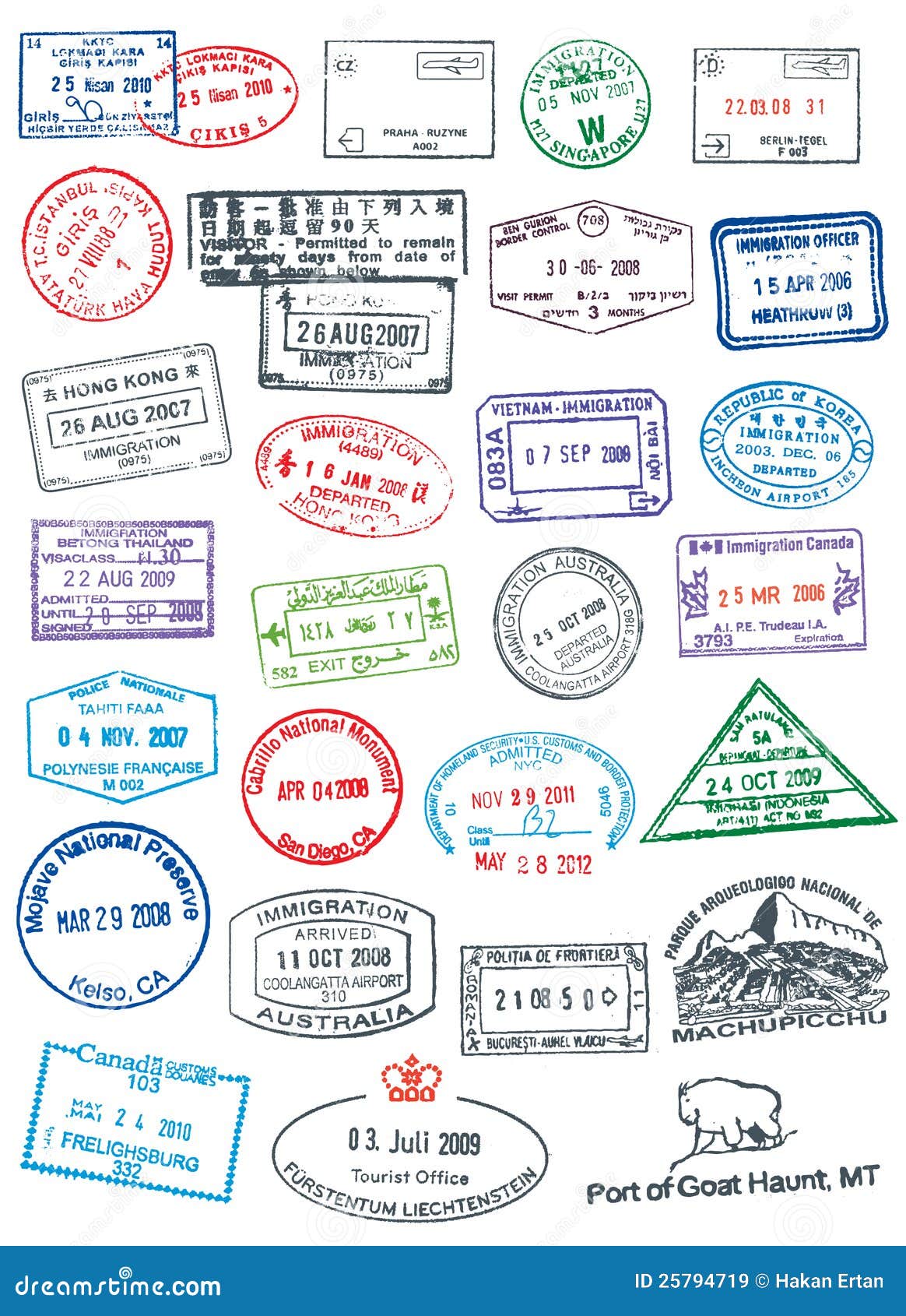 Immigration Stamp Vector Illustration | CartoonDealer.com #80008710