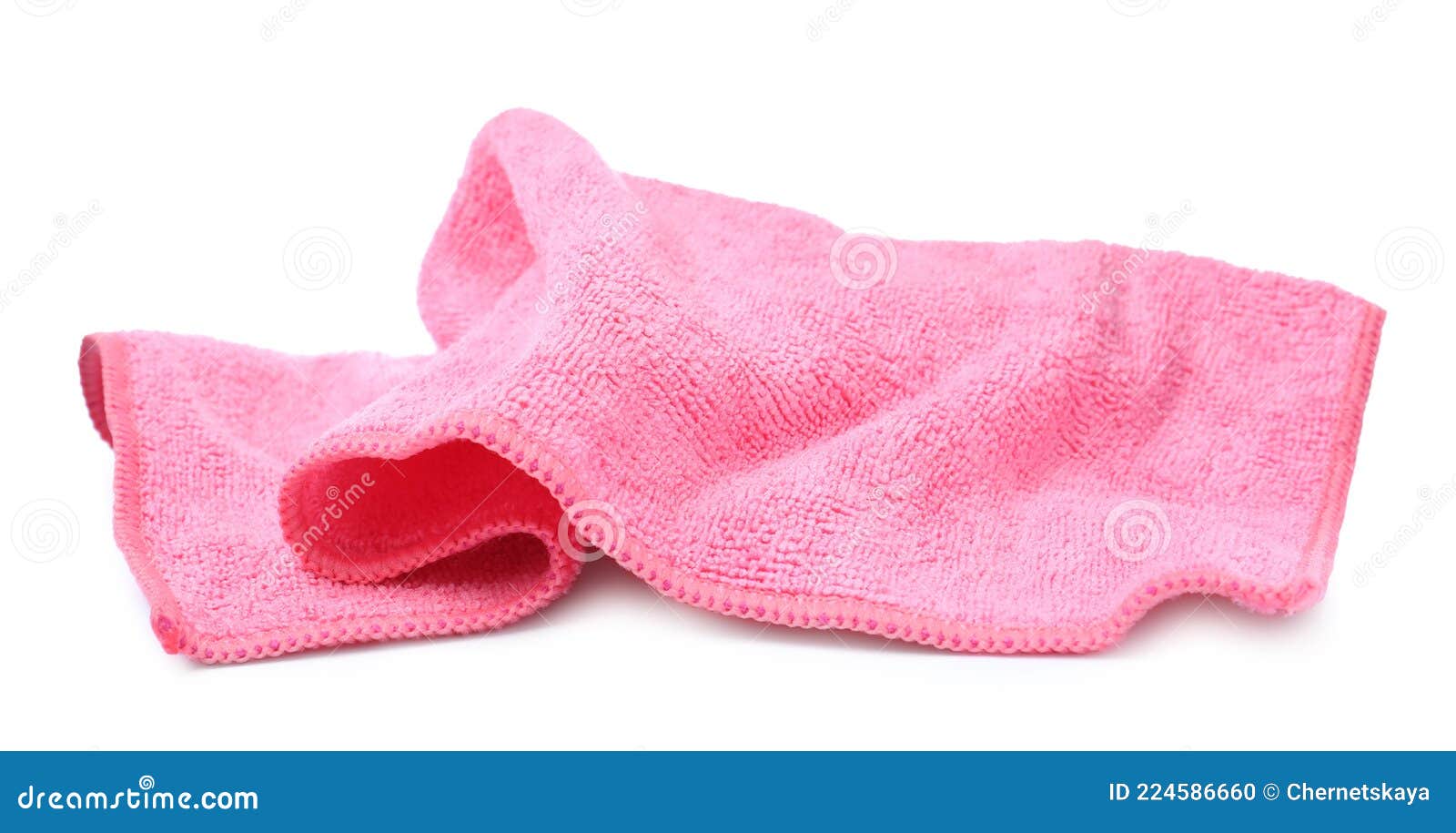 Clean Pink Microfiber Cloth on White Stock Photo - Image of crumpled ...
