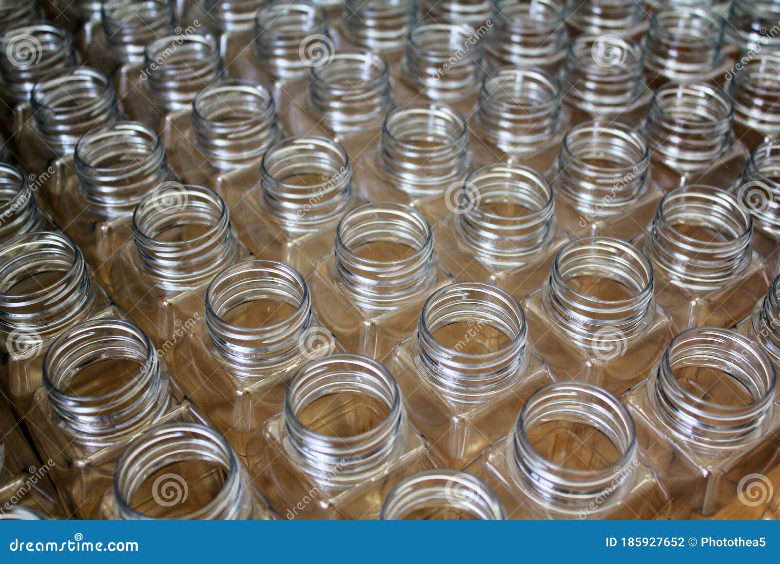 Clean Plastic Bottles Stacked Stock Photo - Image of transparent, group ...