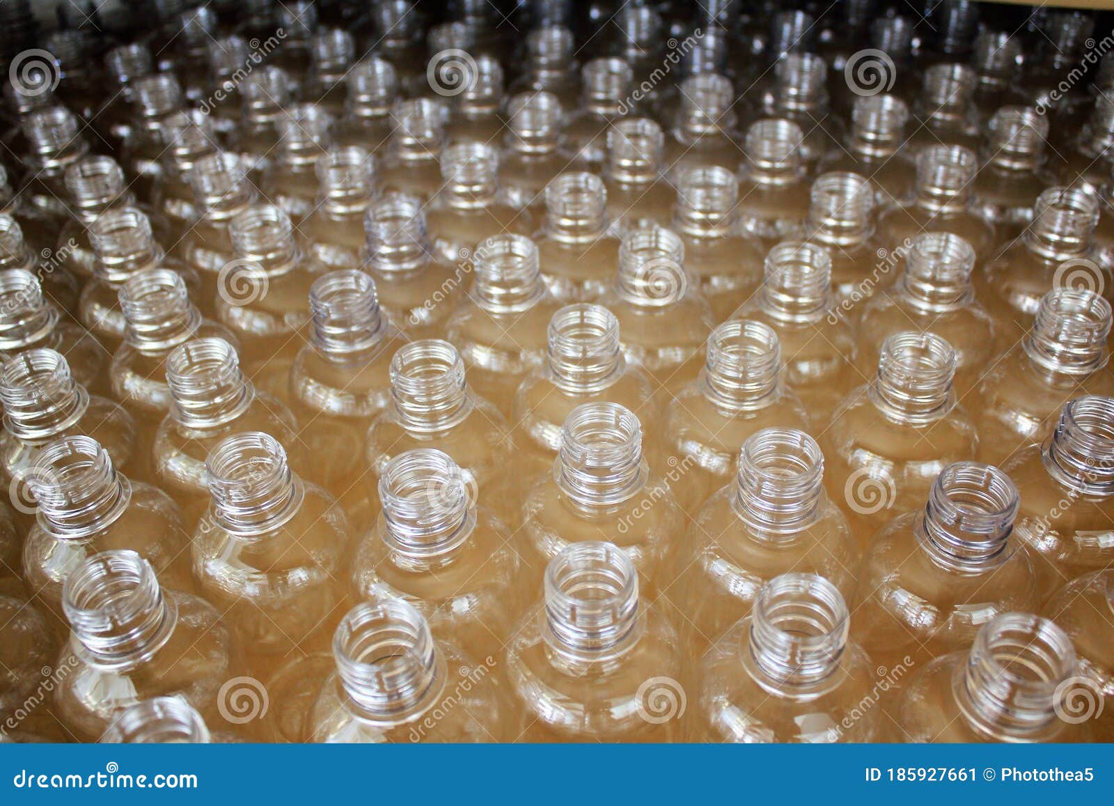 Clean Plastic Bottles Stacked Stock Image - Image of transparent ...