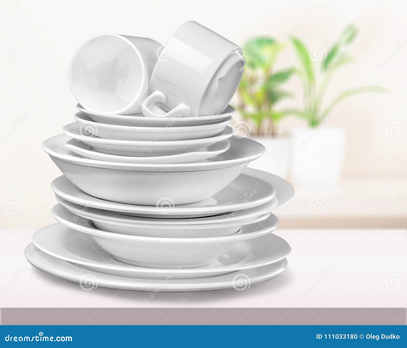 Clean Plates and Cups on Background Stock Photo - Image of shiny ...
