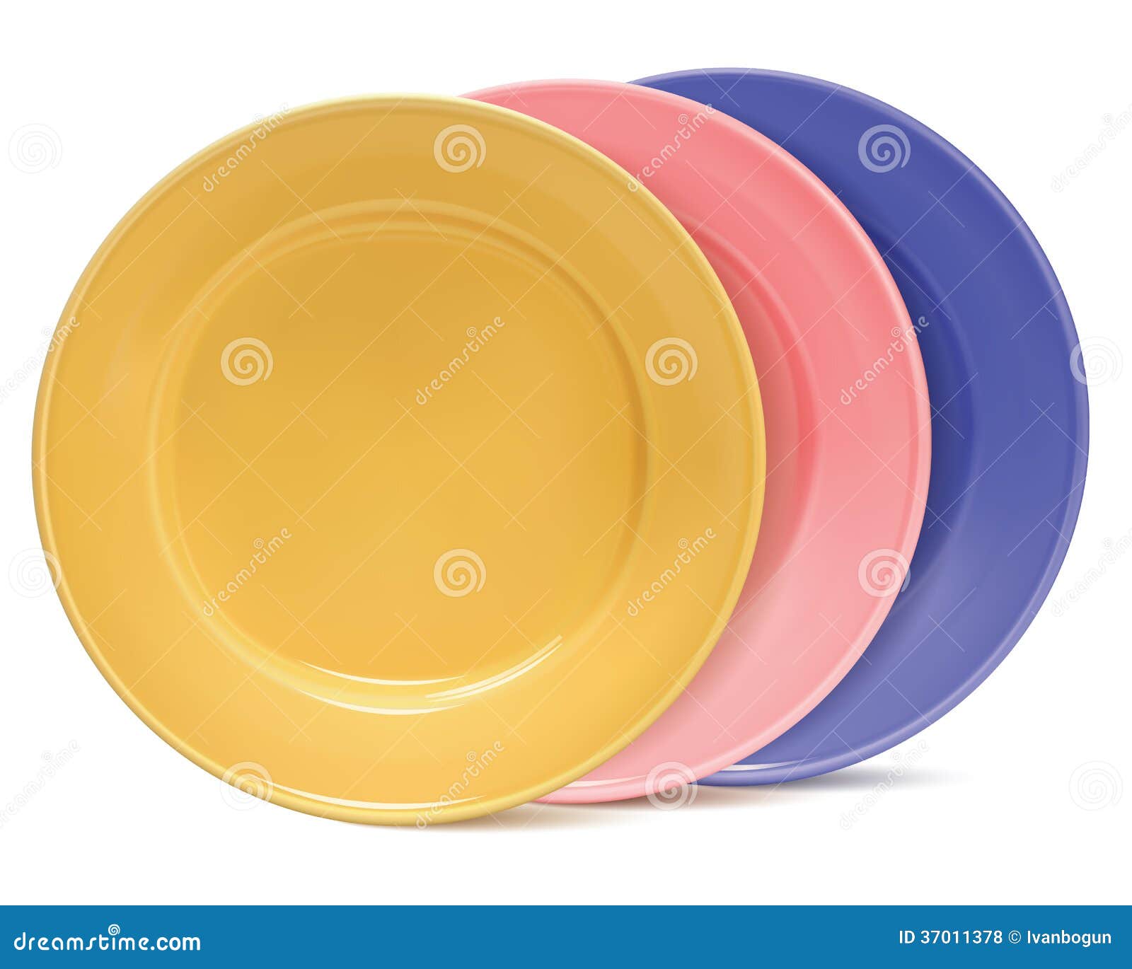 Clean Plates, Isolated. Vector Illustration Stock Vector - Illustration ...