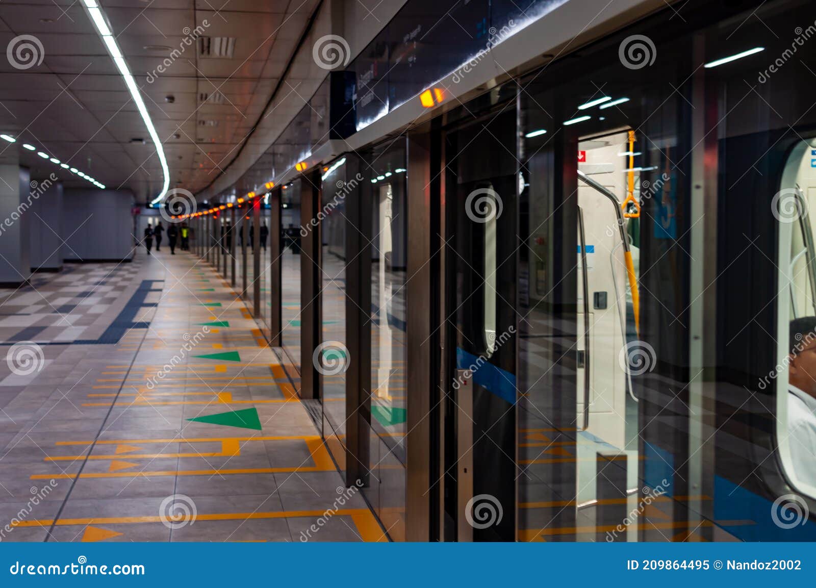 MRT Jakarta subway station stock image. Image of perspective - 209864495
