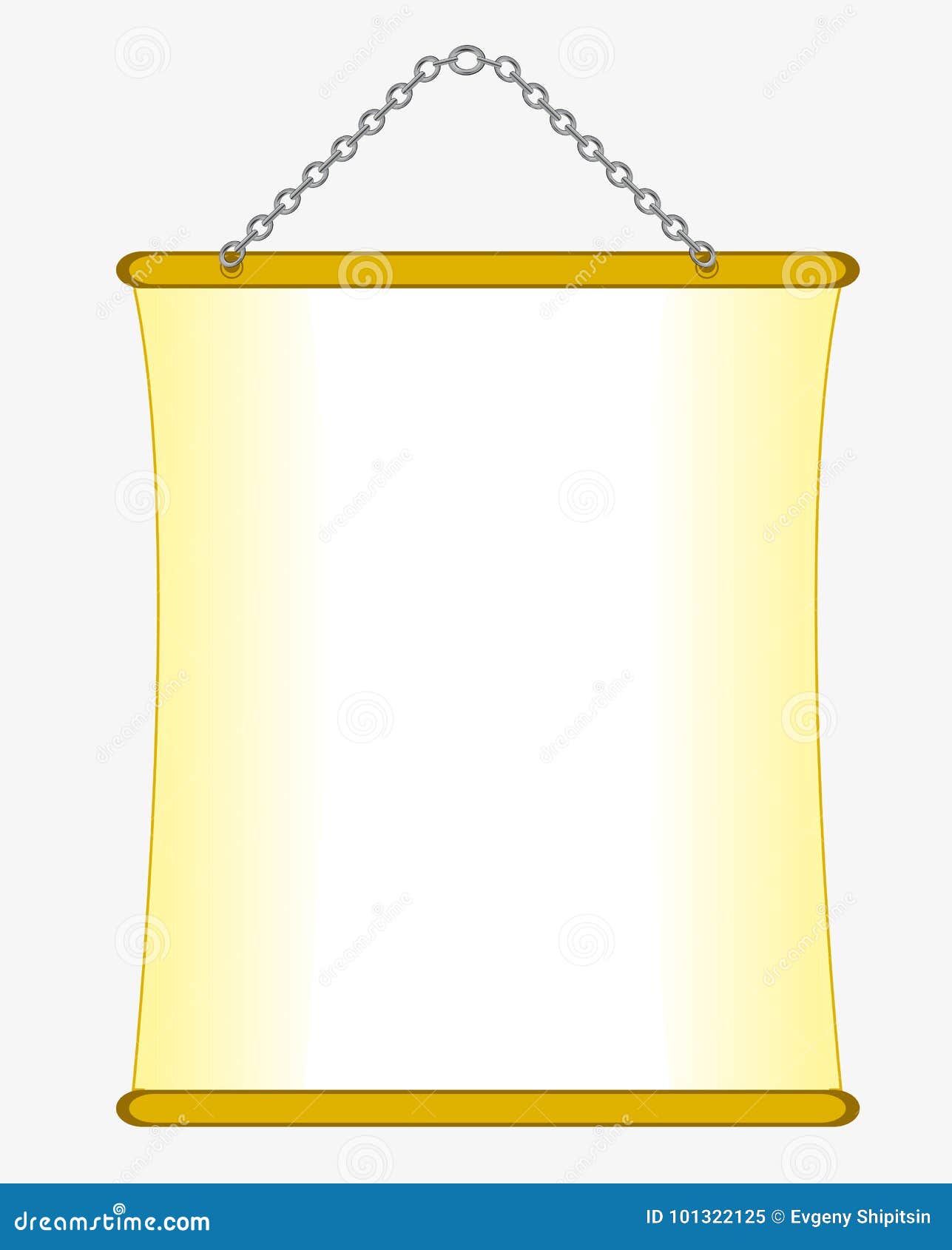 Poster on chain stock illustration. Illustration of empty - 101322125
