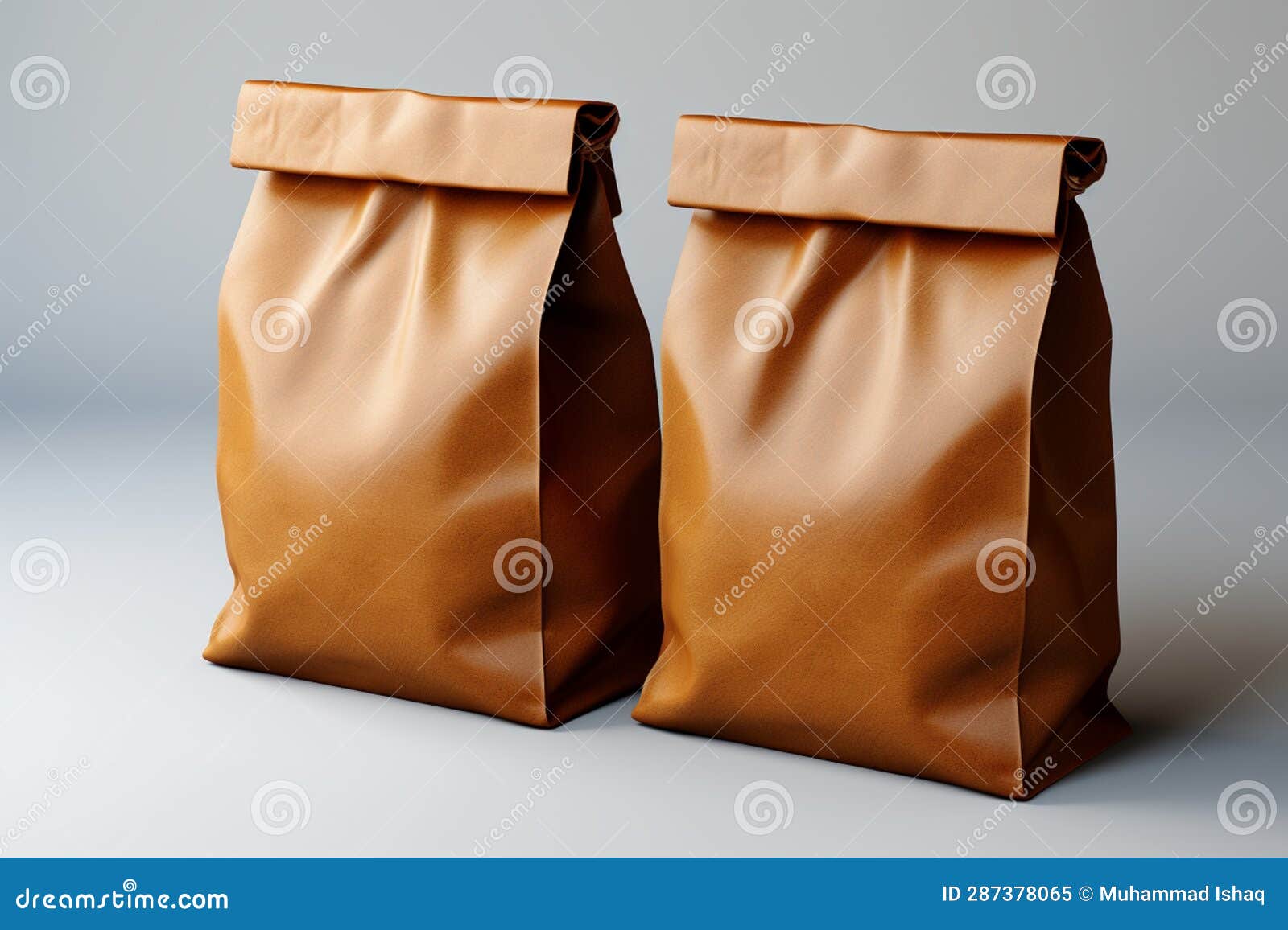 Clean Presentation, White Backdrop Highlights Brown Paper Bag Template ...