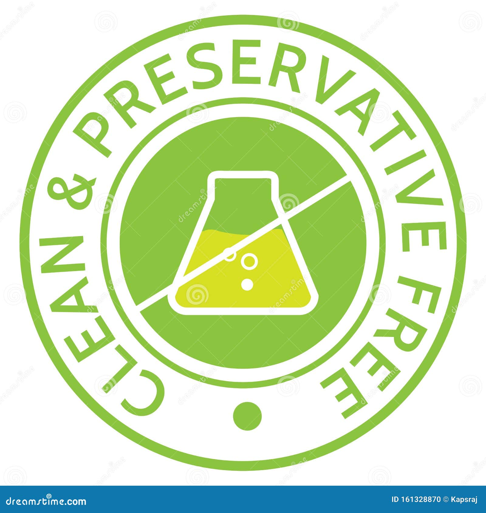 Clean | Preservative Free | Beaker Icon Inside Stock Illustration ...