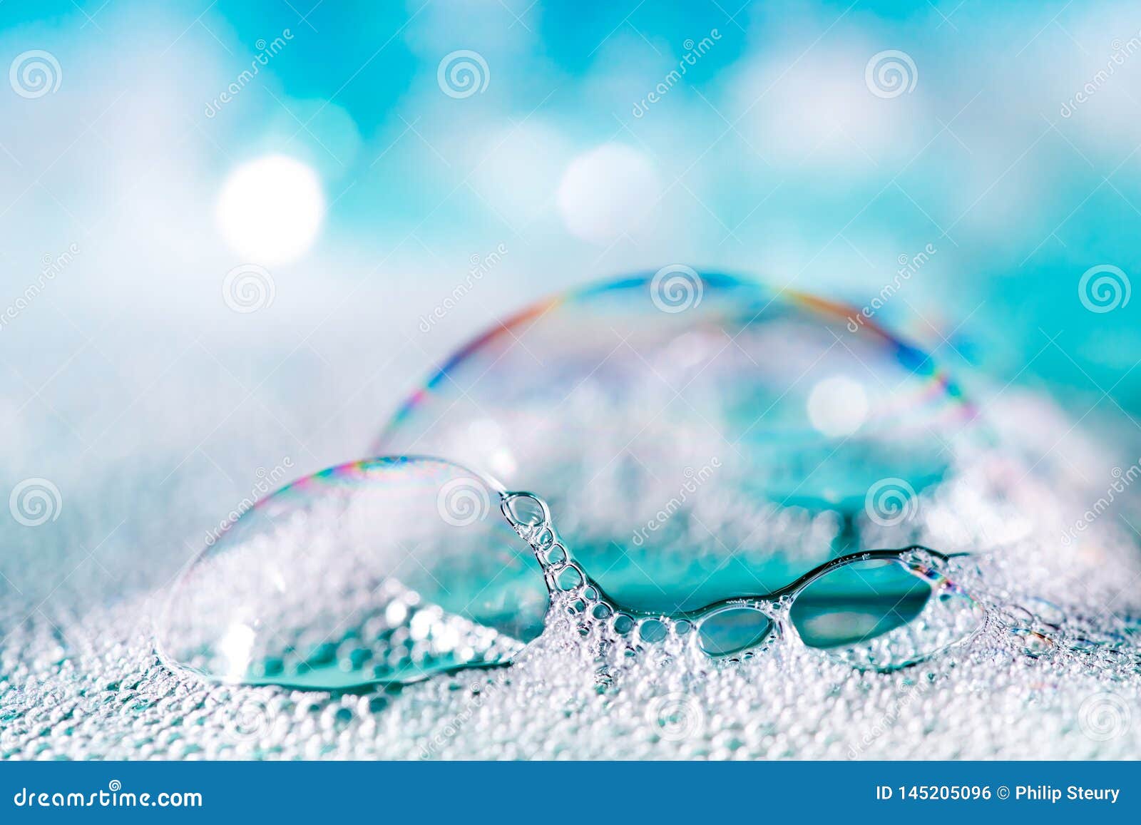 Blue Soap Bubbles stock photo. Image of water, soap - 145205096