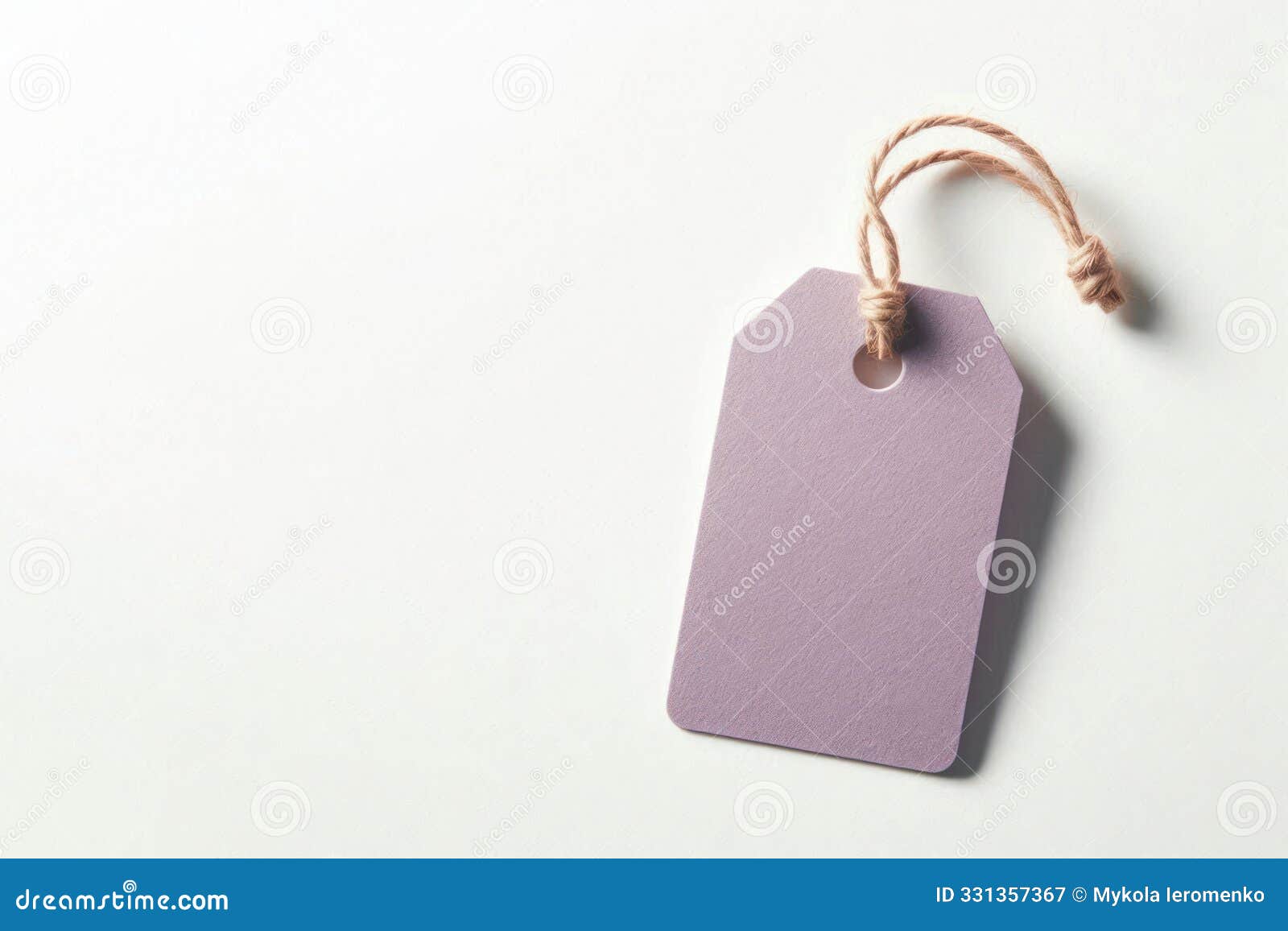 Clean Price Tag on a Light Background. Space for Text. Stock Image ...