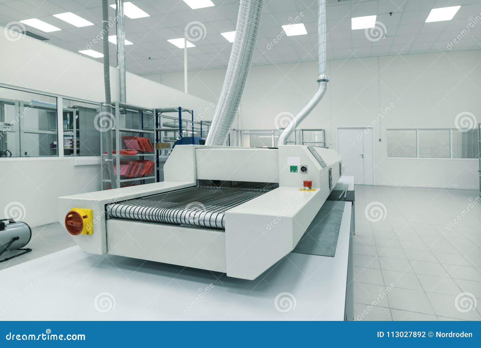 Clean Production Room. Manufacture of Industrial Electronics Stock ...