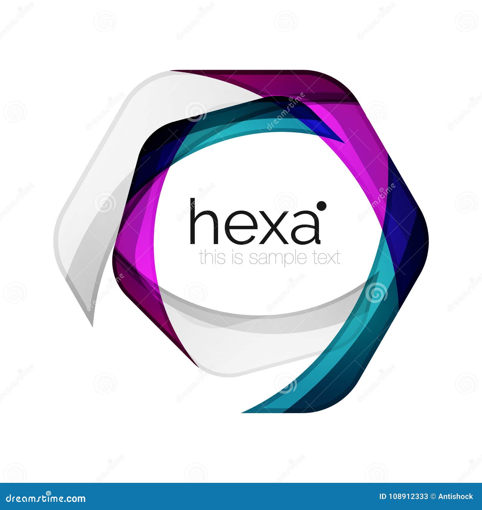 Clean Professional Business Hexagon Emblem Stock Vector - Illustration ...