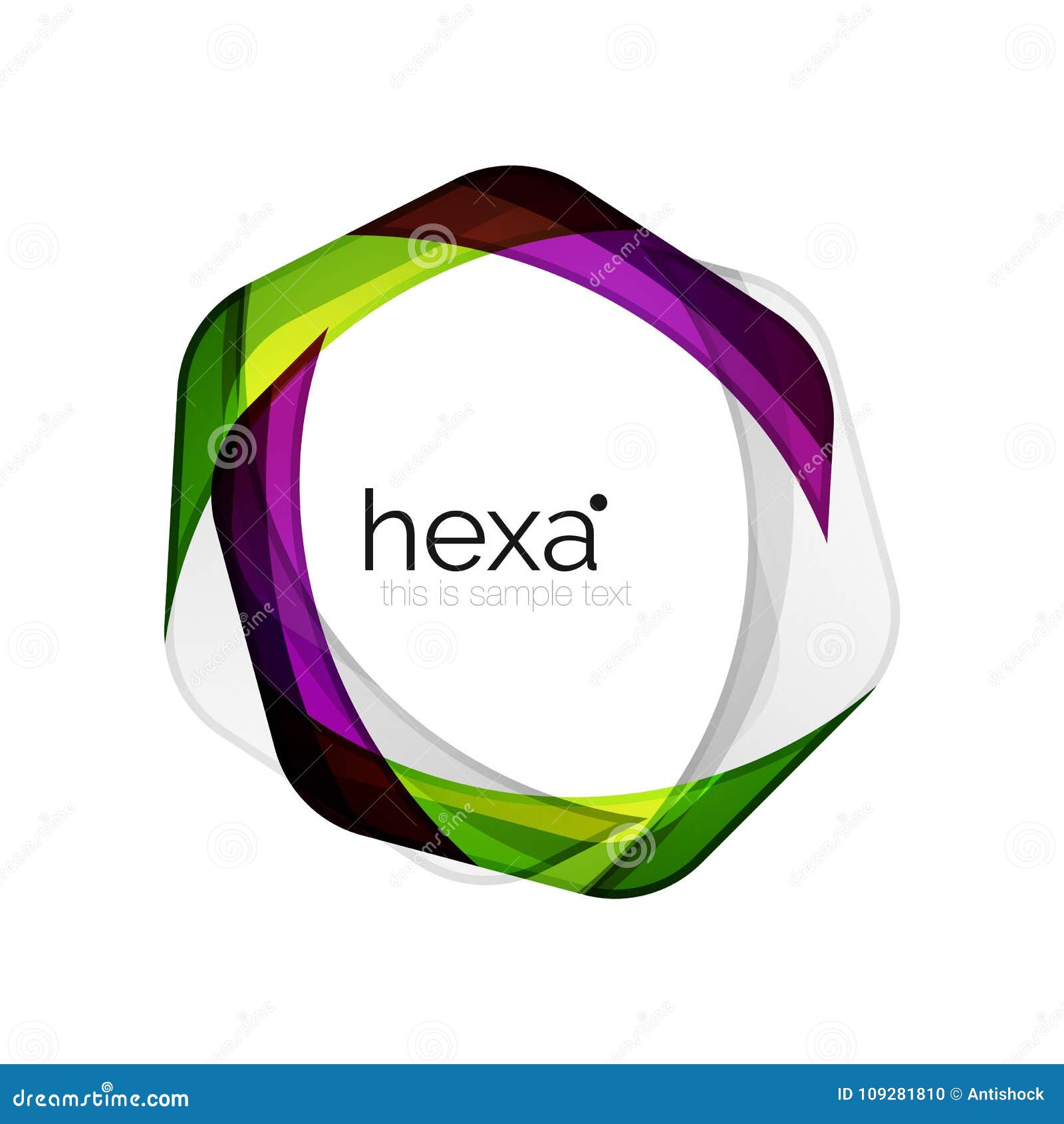 Clean Professional Business Hexagon Emblem Stock Vector - Illustration ...