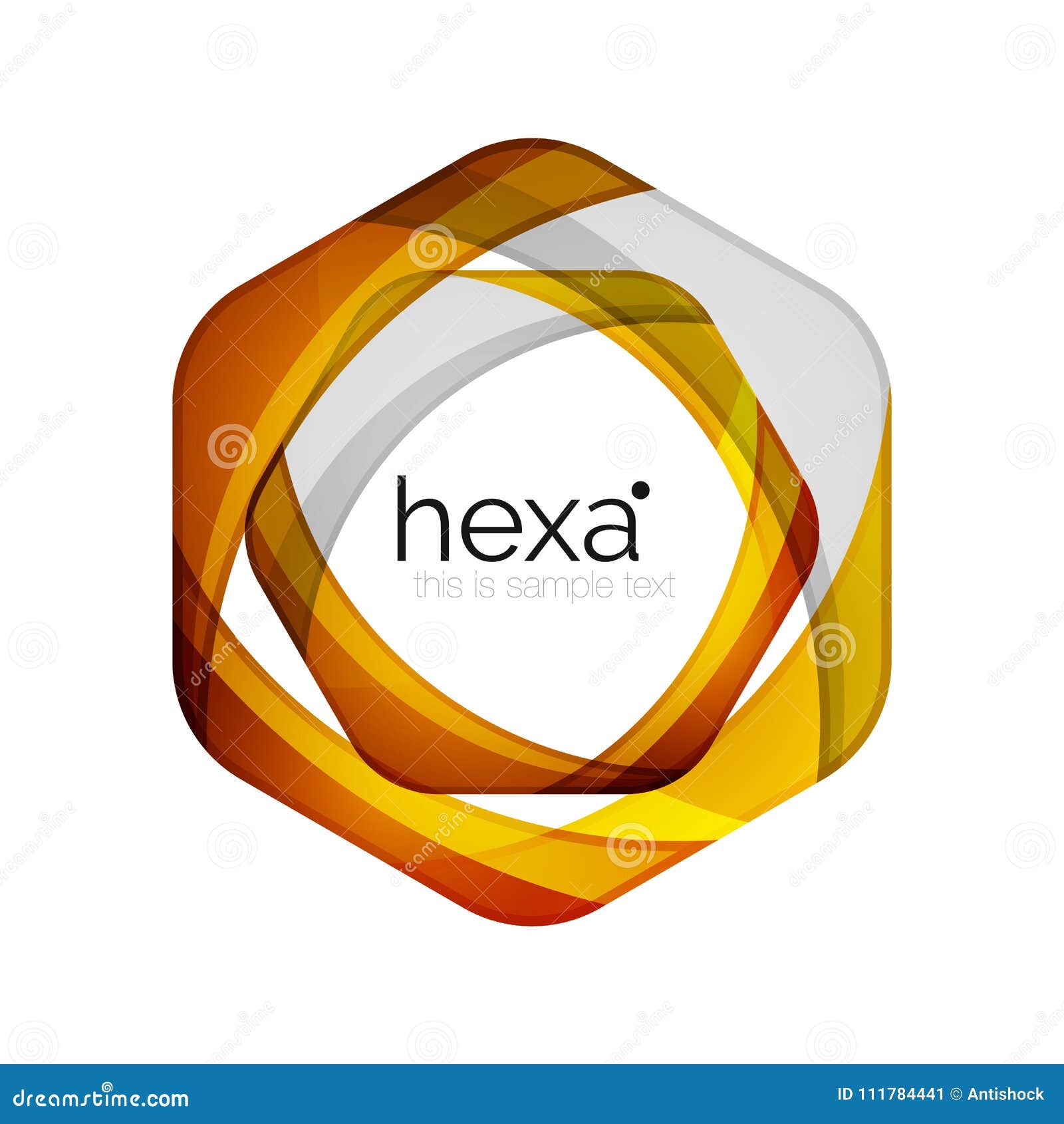 Clean Professional Business Hexagon Emblem Stock Vector - Illustration ...