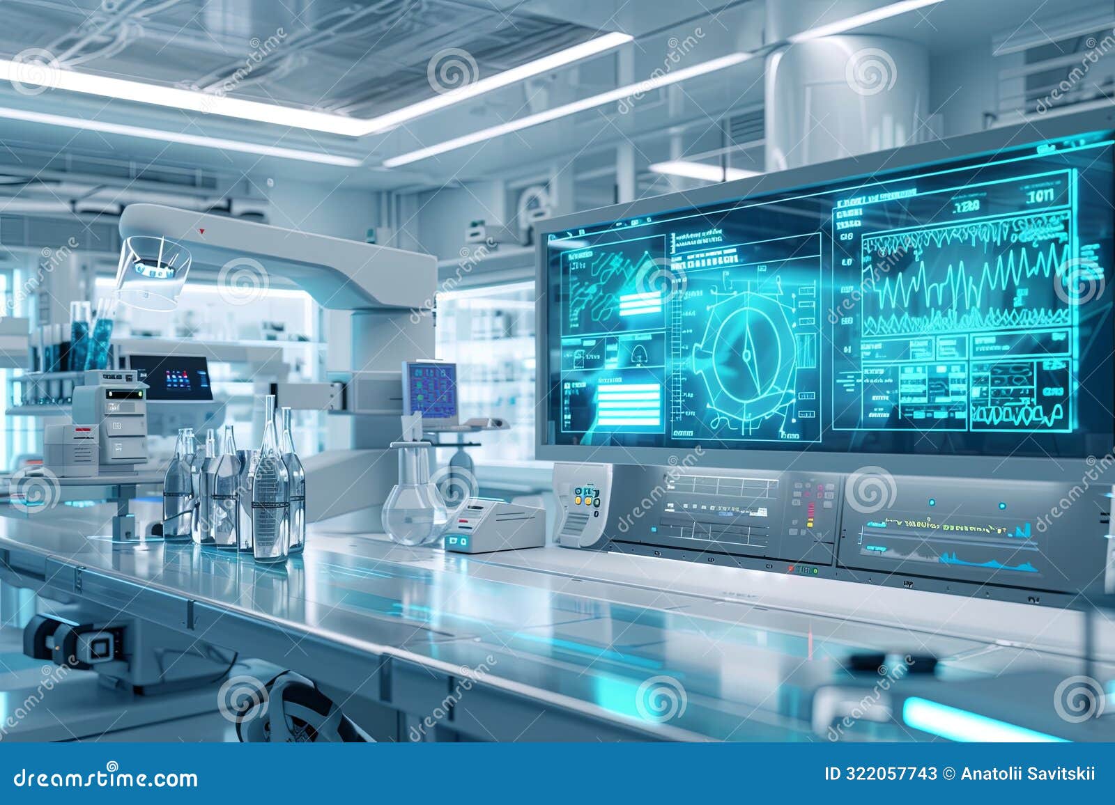 A Clean and Professional Modern Medical Laboratory with Advanced ...