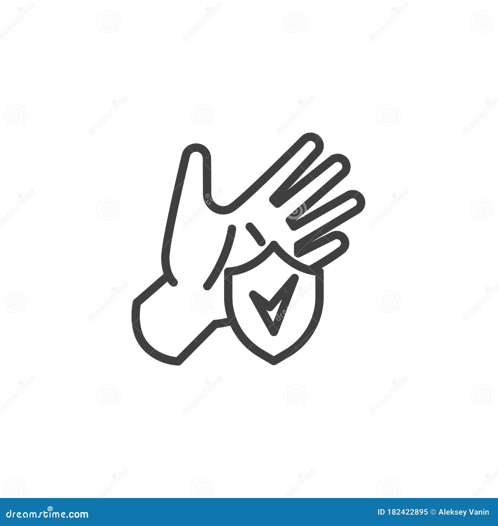 UV Sun Protect SPF Line Icon Set. Sunblock Shield Protection Skin From ...