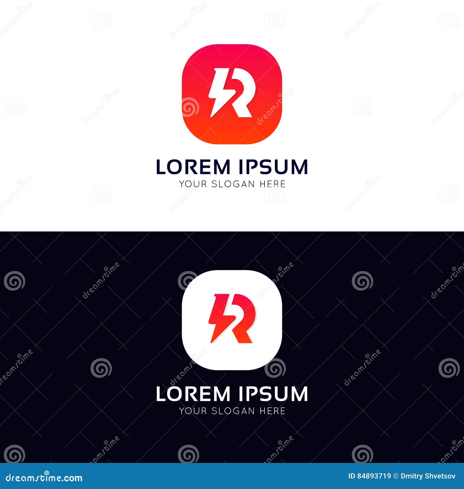 Clean R Icon Company Sign Vector Logo Design Stock Vector ...