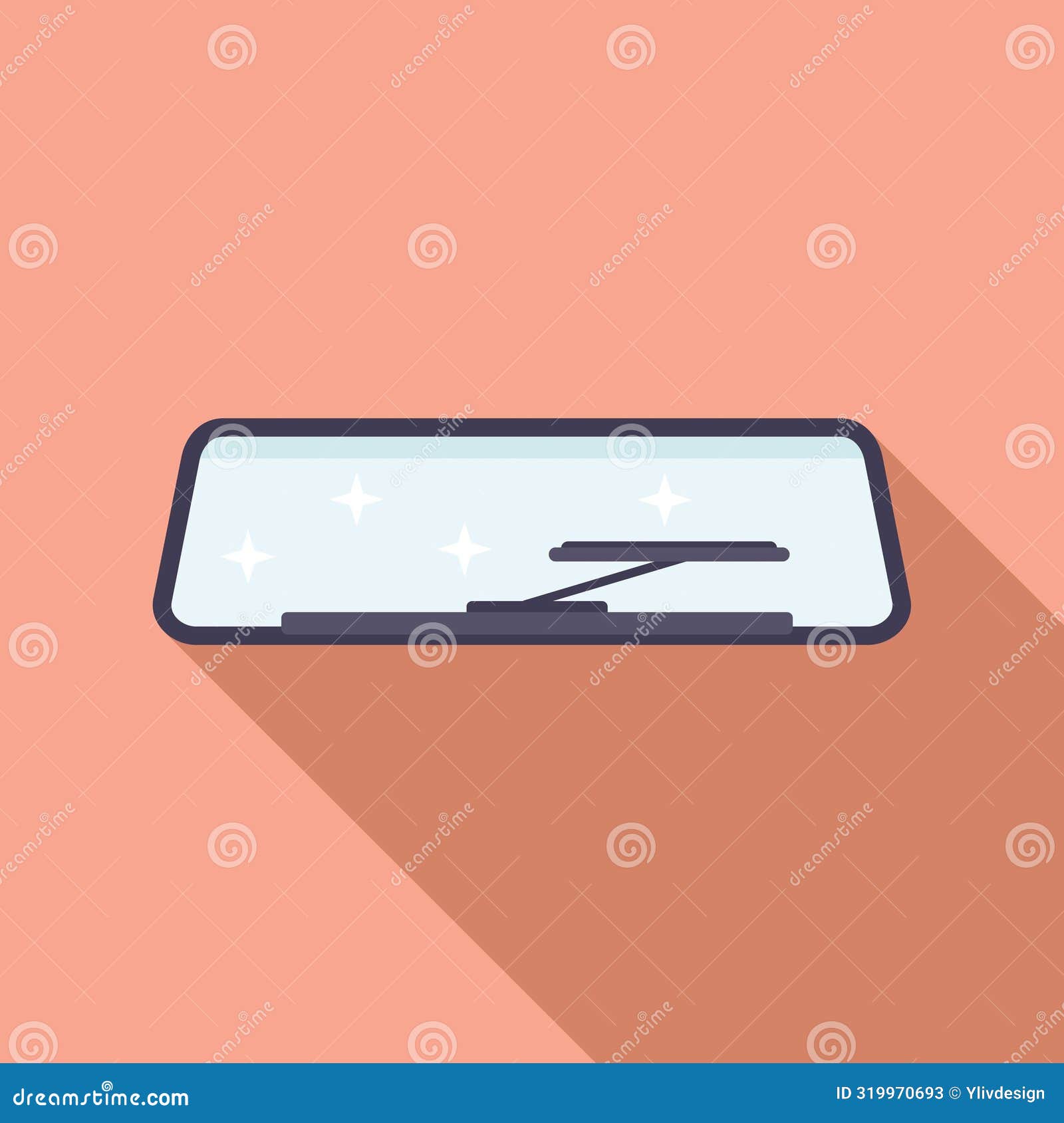 Clean Rear Car Windshield Illustration Stock Illustration ...