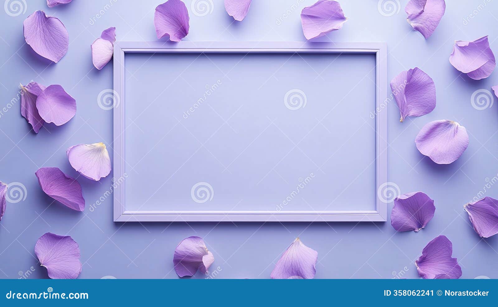 Clean Rectangular Frame with a Soft Lavender Outline and Scattered ...