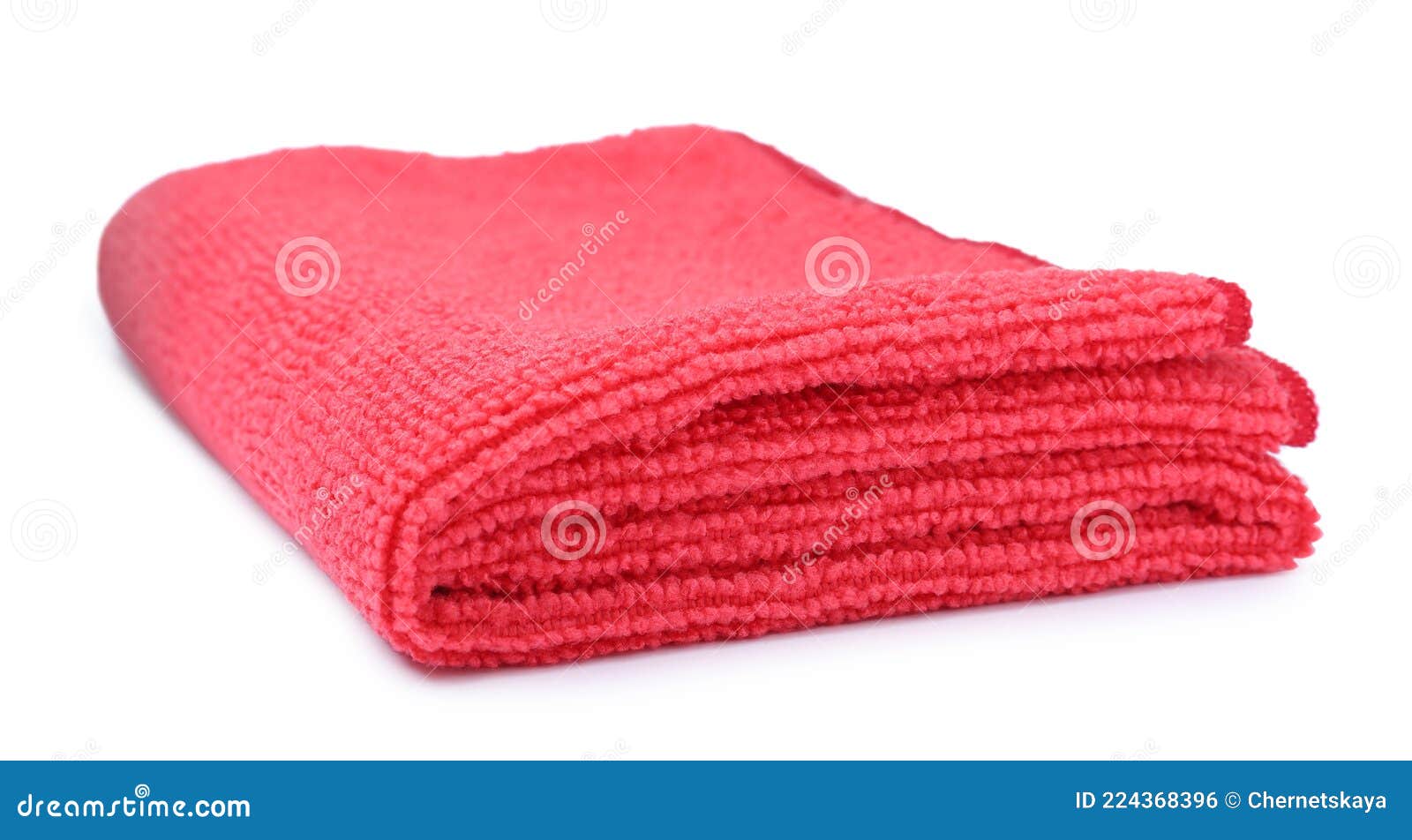 Clean Red Microfiber Cloth Isolated on White Stock Photo - Image of ...