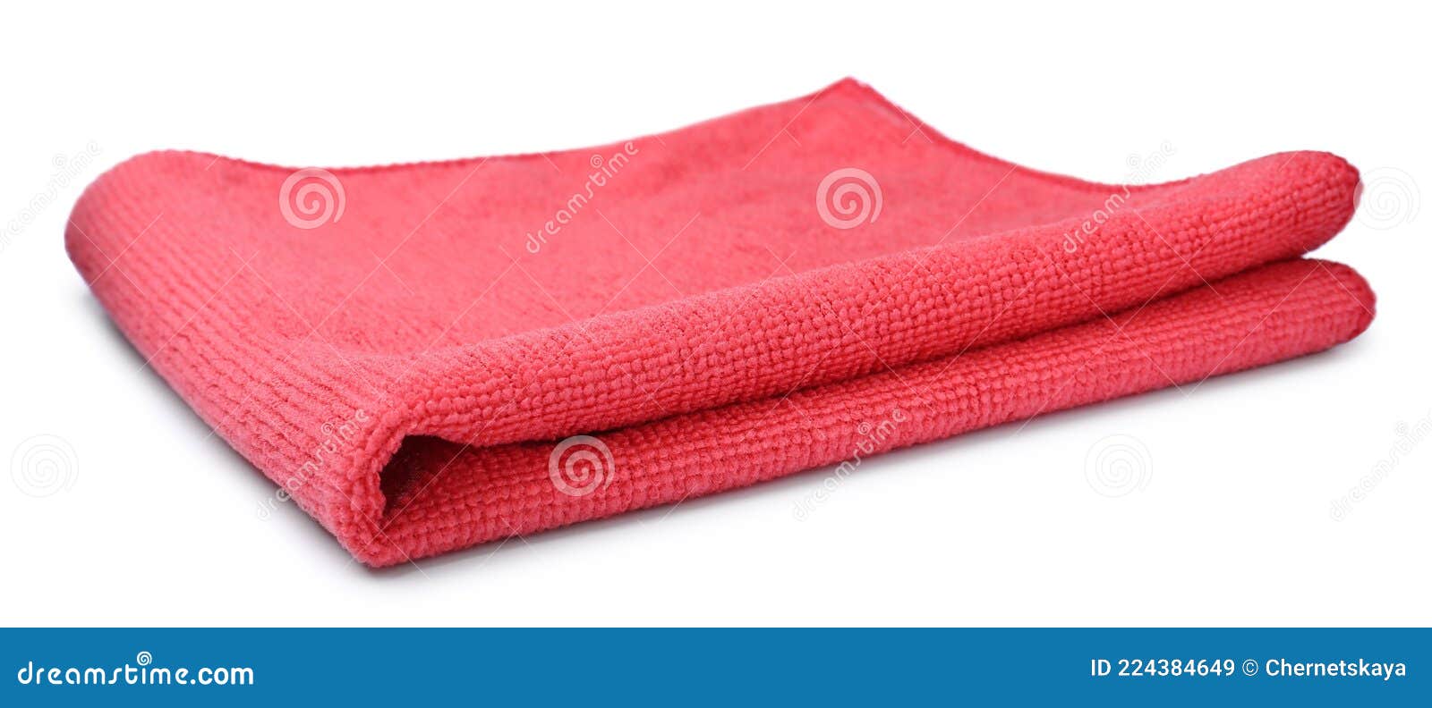 Clean Red Microfiber Cloth Isolated on White Stock Image - Image of ...