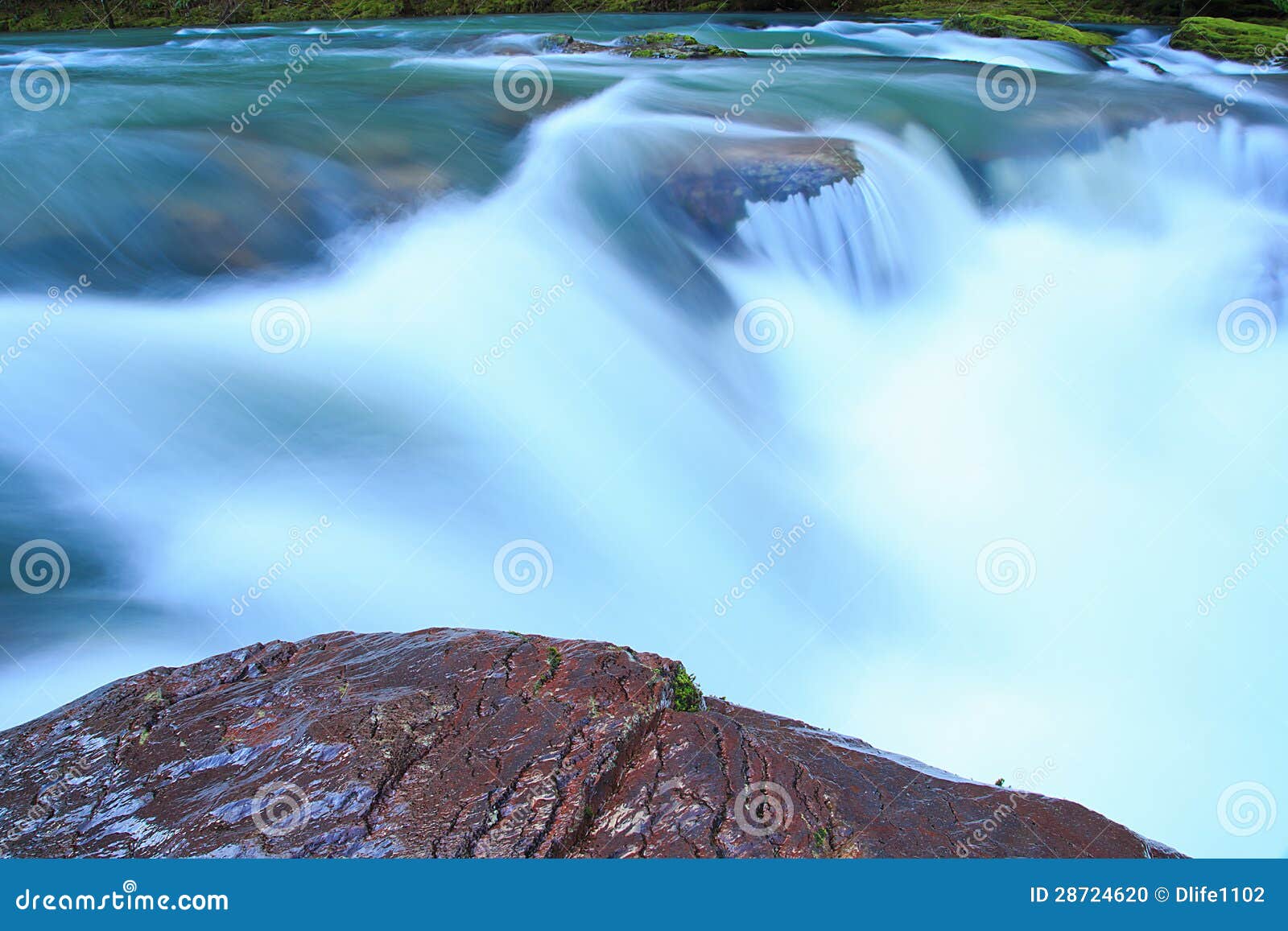 Clean River Cascading White Water Stock Photo - Image of environment ...