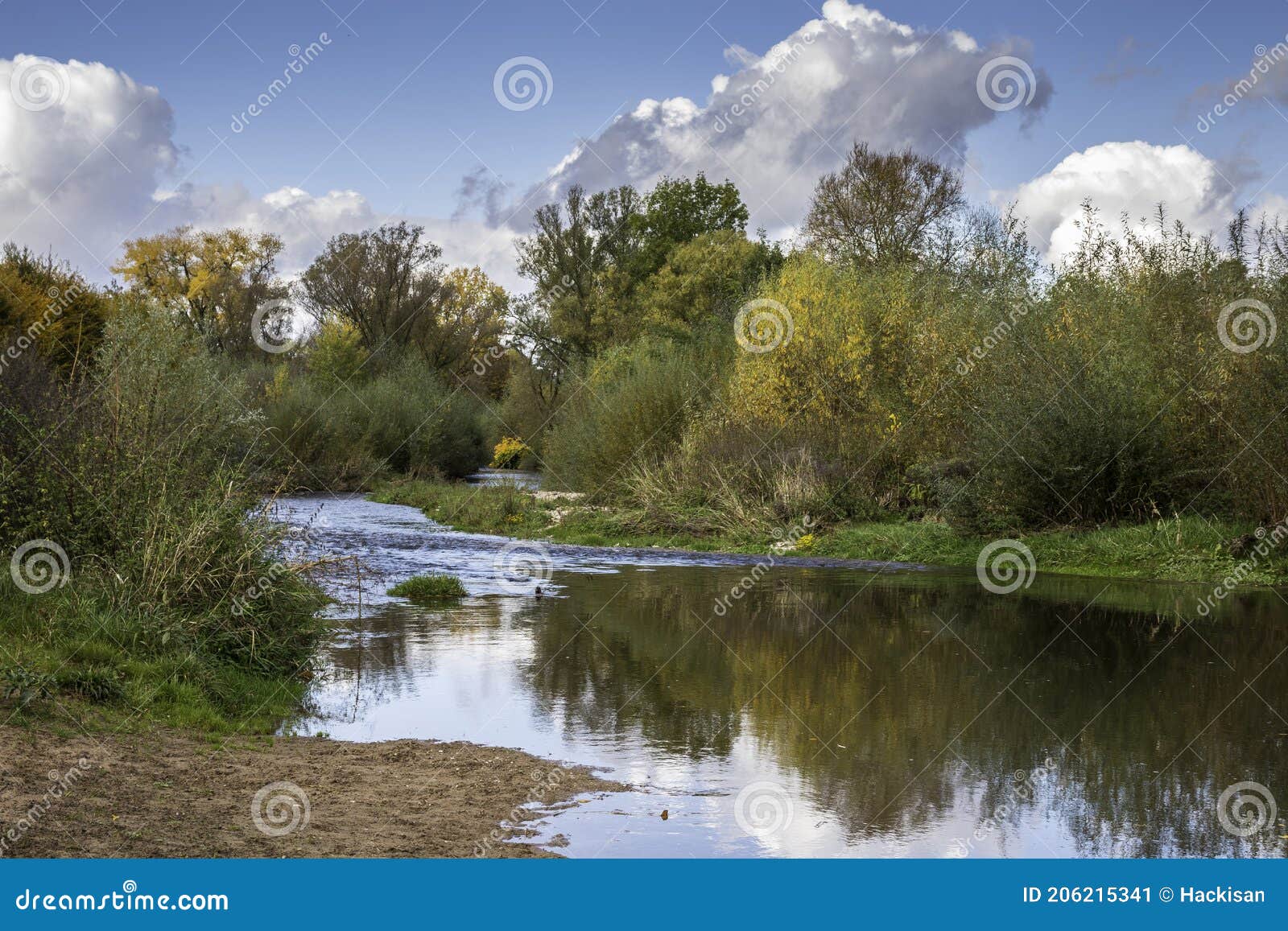 Clean River in the Middle of the Countryside Stock Image - Image of ...