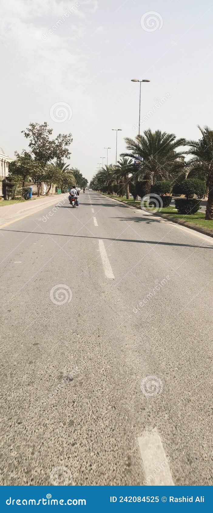 Clean Roads View in Lahore Pakistan Stock Image - Image of sidewalk ...