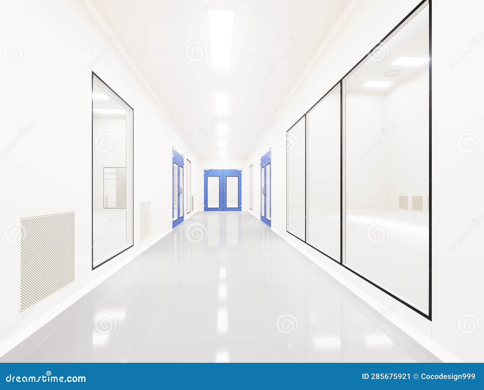 Clean Room Corridor Pharmaceutical Plant Stock Illustration ...
