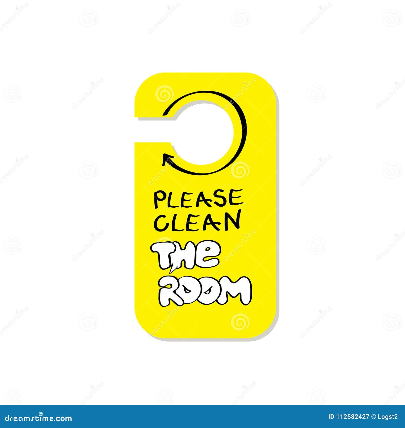 Clean the Room Hotel Sign Vector Stock Vector - Illustration of calm ...