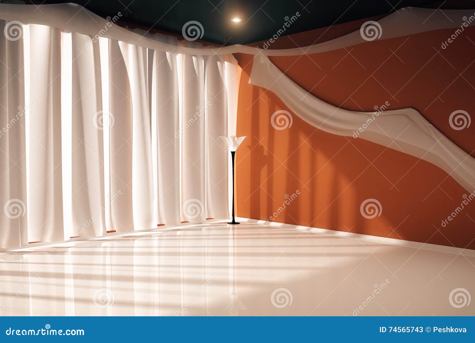 Clean room interior stock illustration. Illustration of design - 74565743