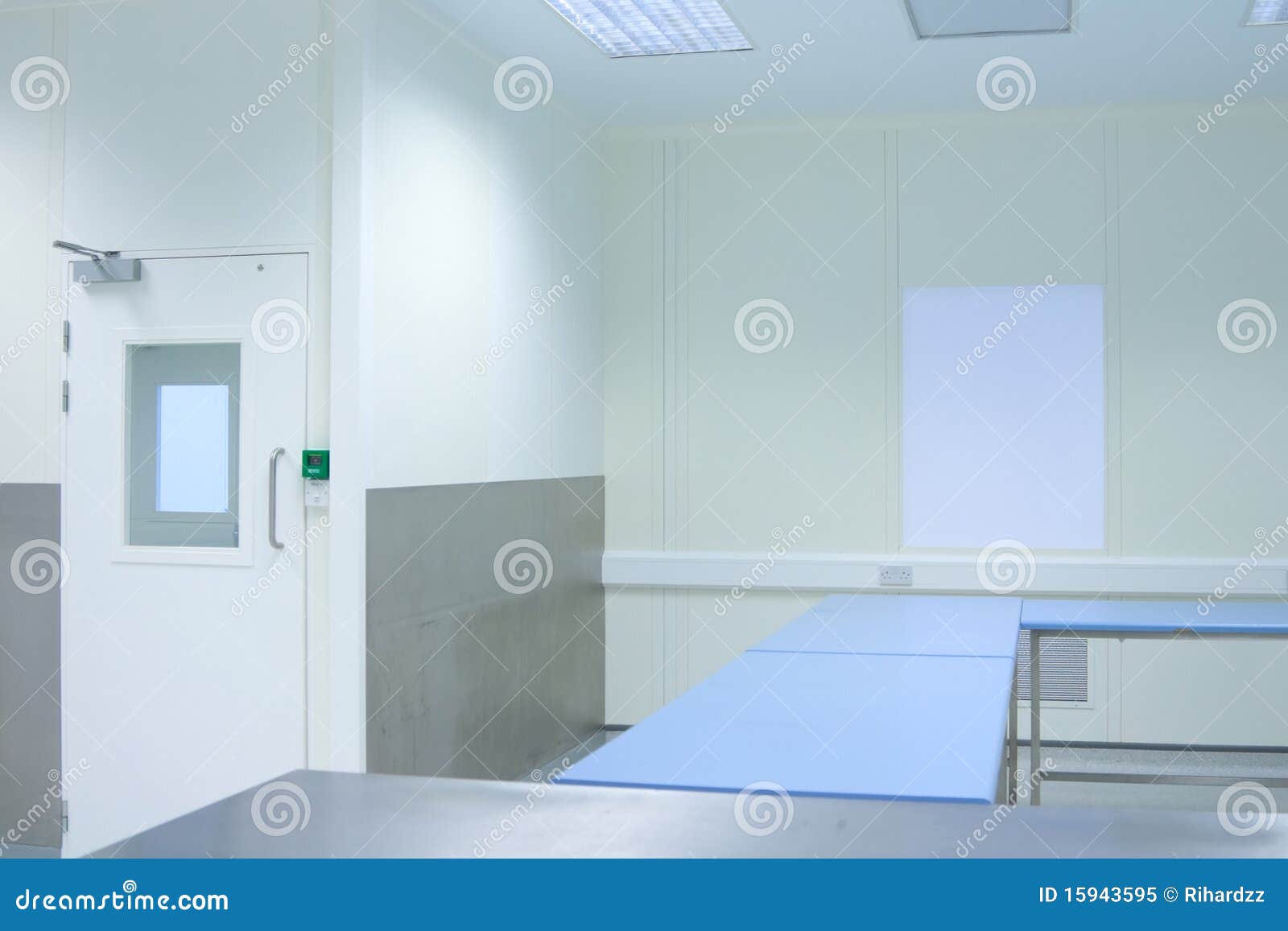 Clean room with tables stock image. Image of signboard - 15943595