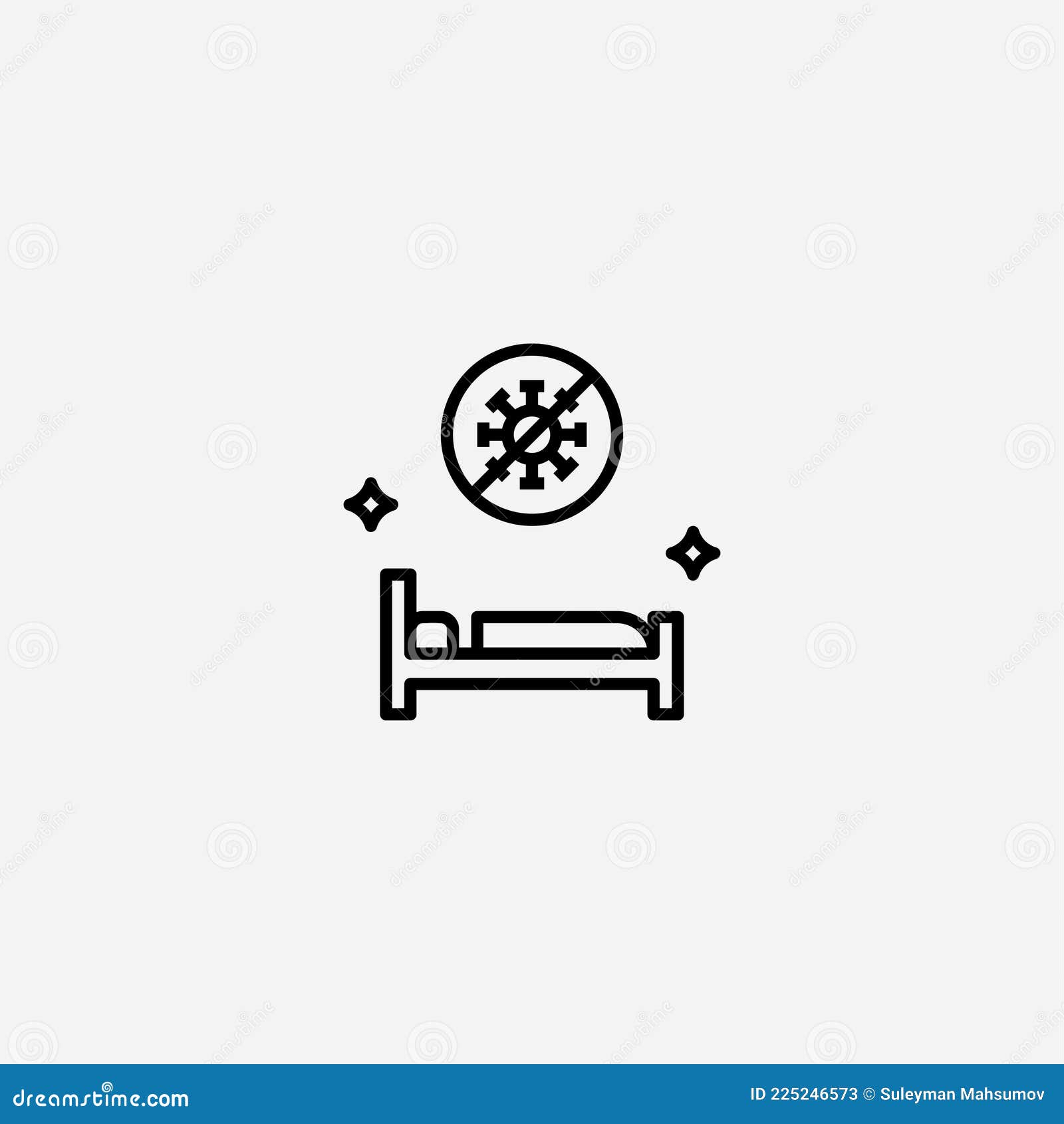 Clean Room Vector Icon Sign Symbol Stock Vector - Illustration of thin ...