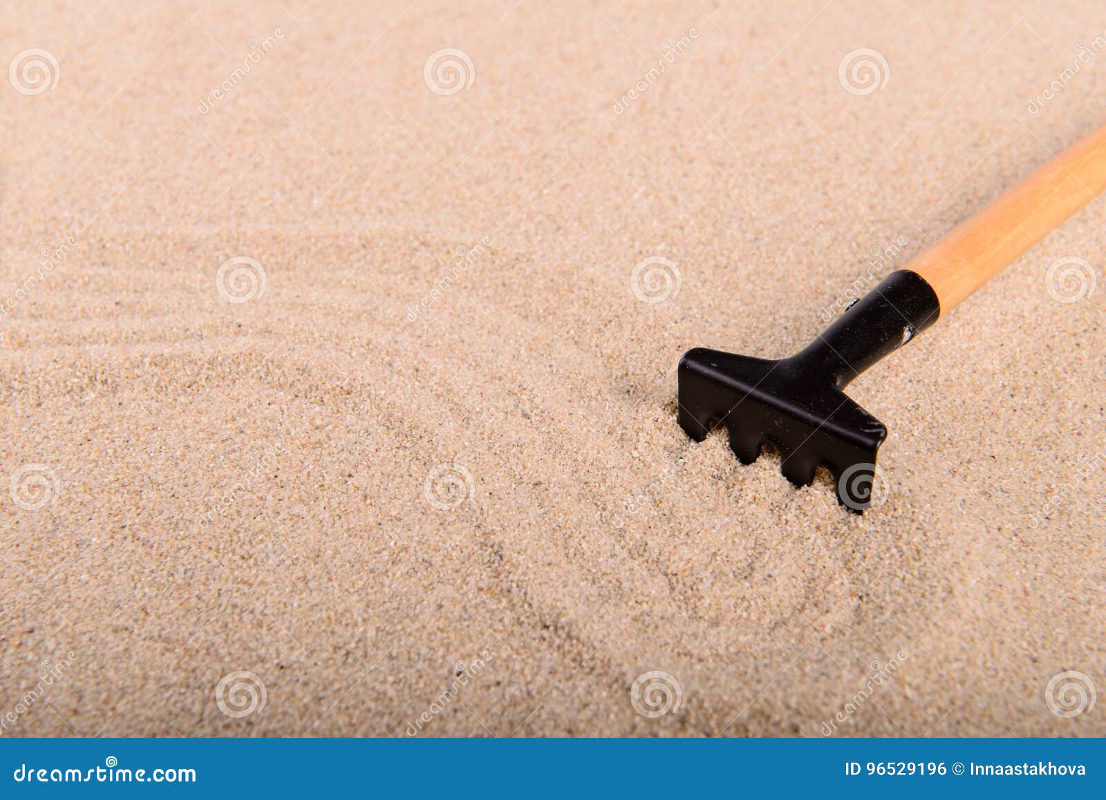 Clean Sand and Rake Garden Tools Stock Photo - Image of tourism, beauty ...