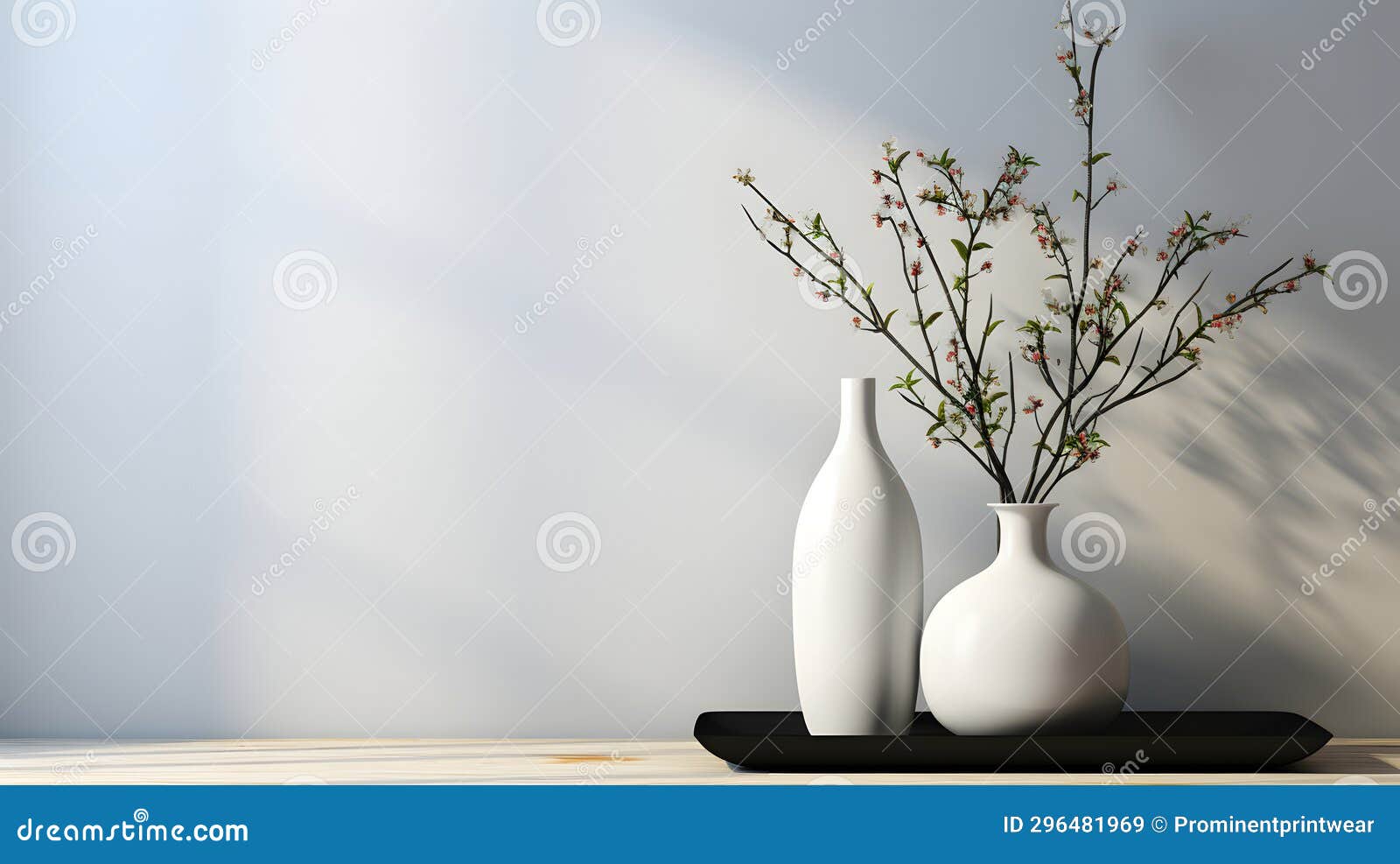 Clean Scene Mockup White Walls Background for Products. Stock ...