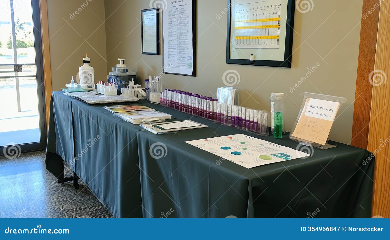 A Clean Science Fair Table with Neatly Labeled Experiments and Data ...