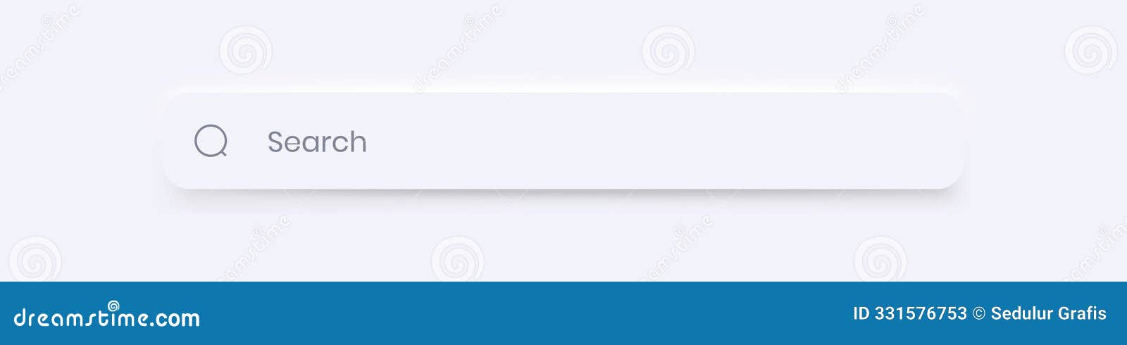 Clean Search Bar Icon. Neumorphism Design. Web Search Button Stock ...