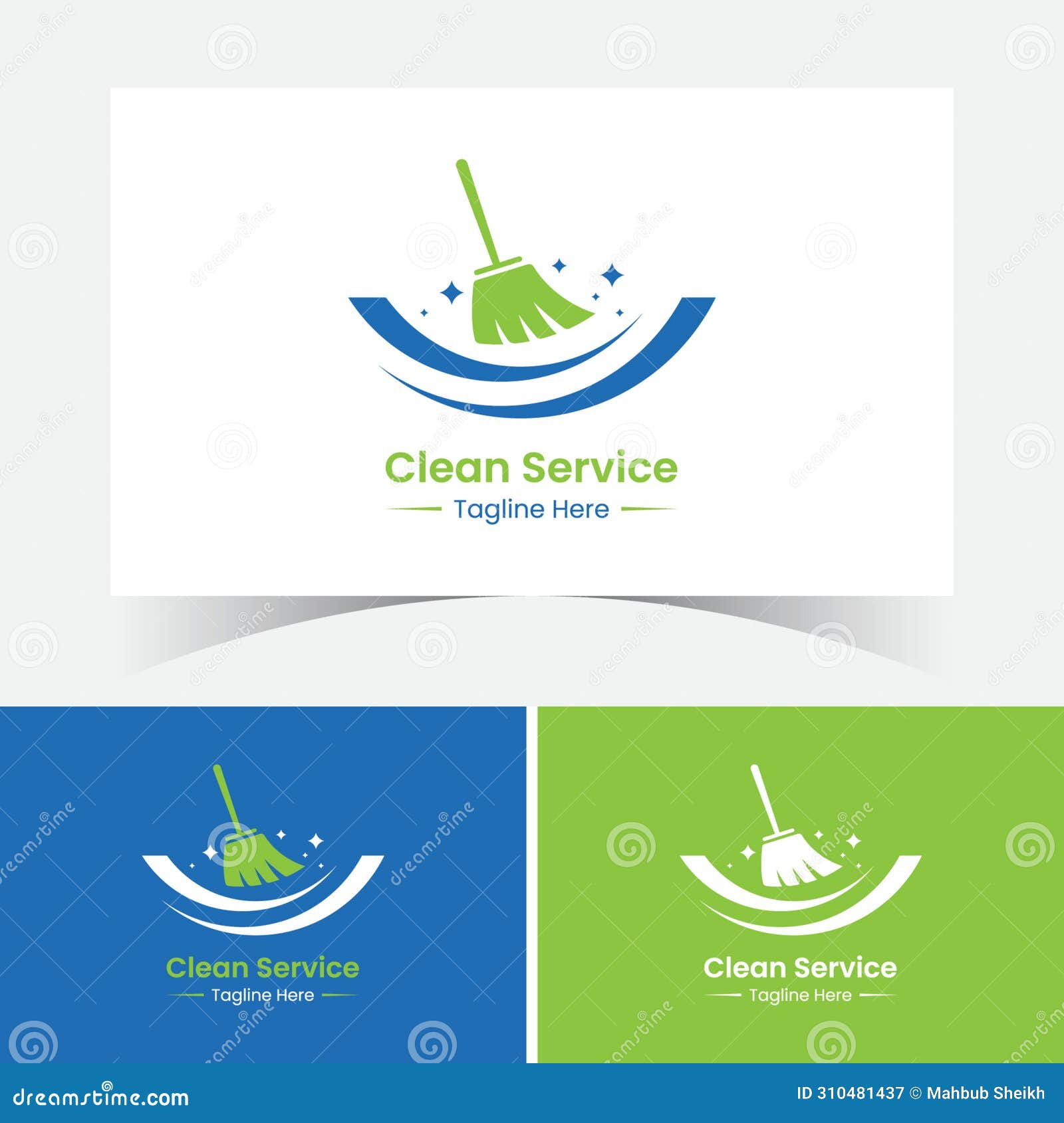 Clean Service Logo Design Template. Stock Vector - Illustration of ...