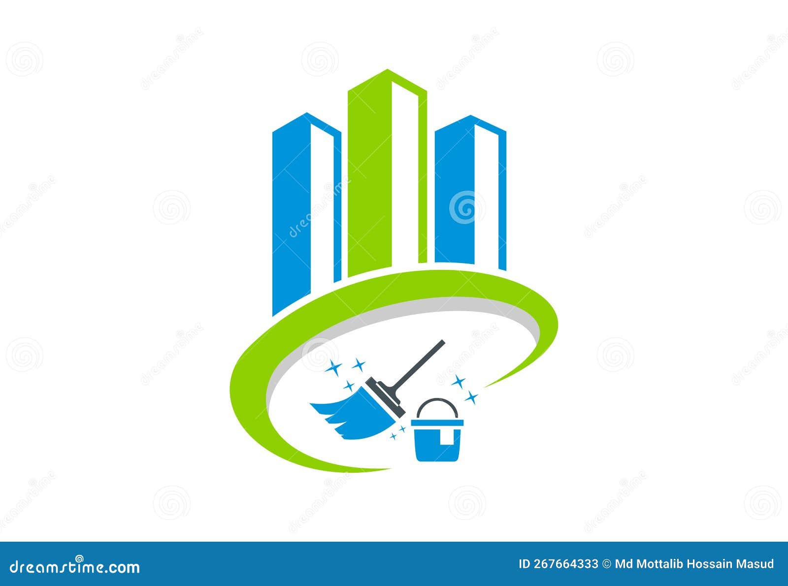 Clean Service Logo Design, Vector Design Concept Stock Illustration ...