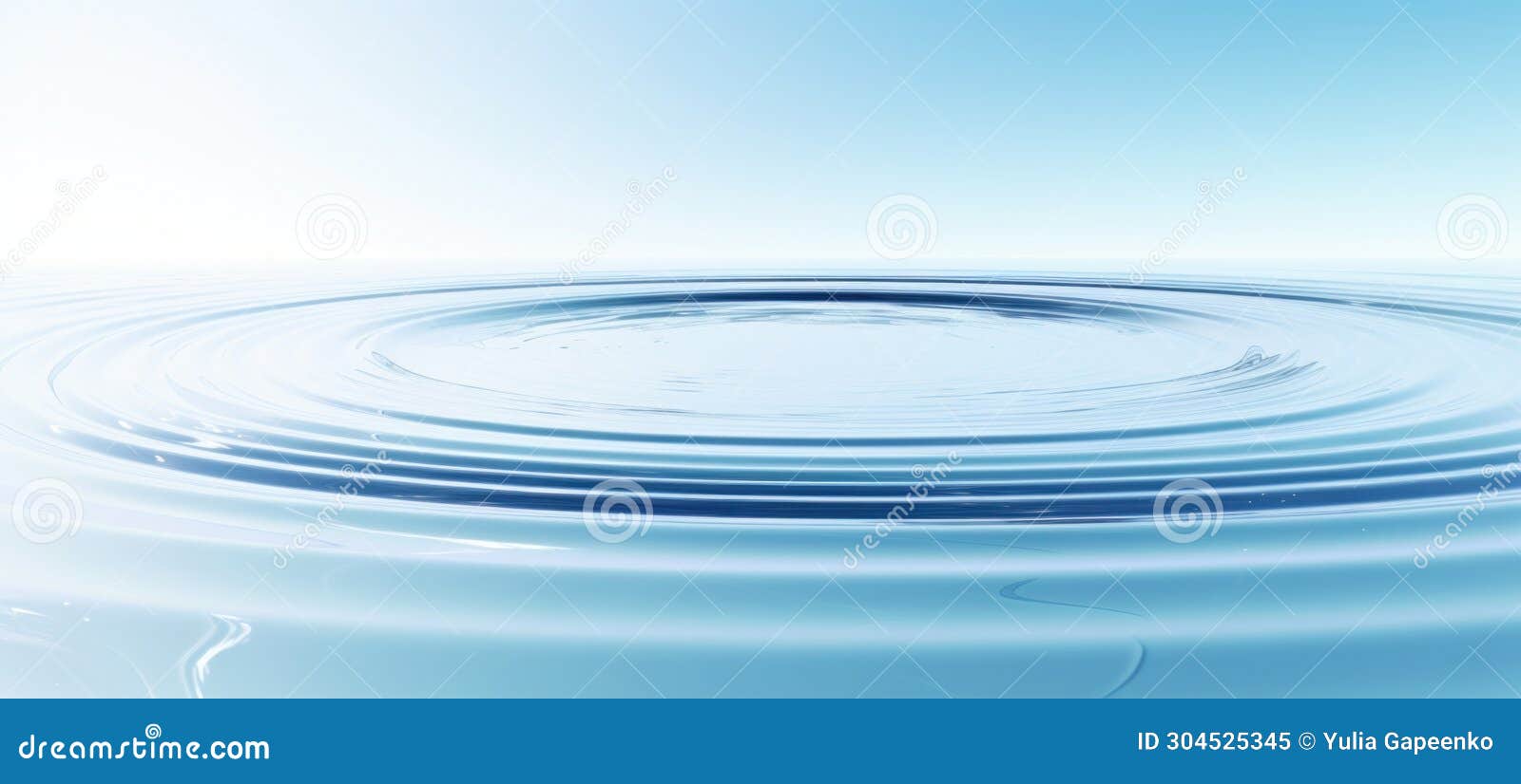 Clean Shallow Water with a Circular Centered Pool. Stock Image - Image ...