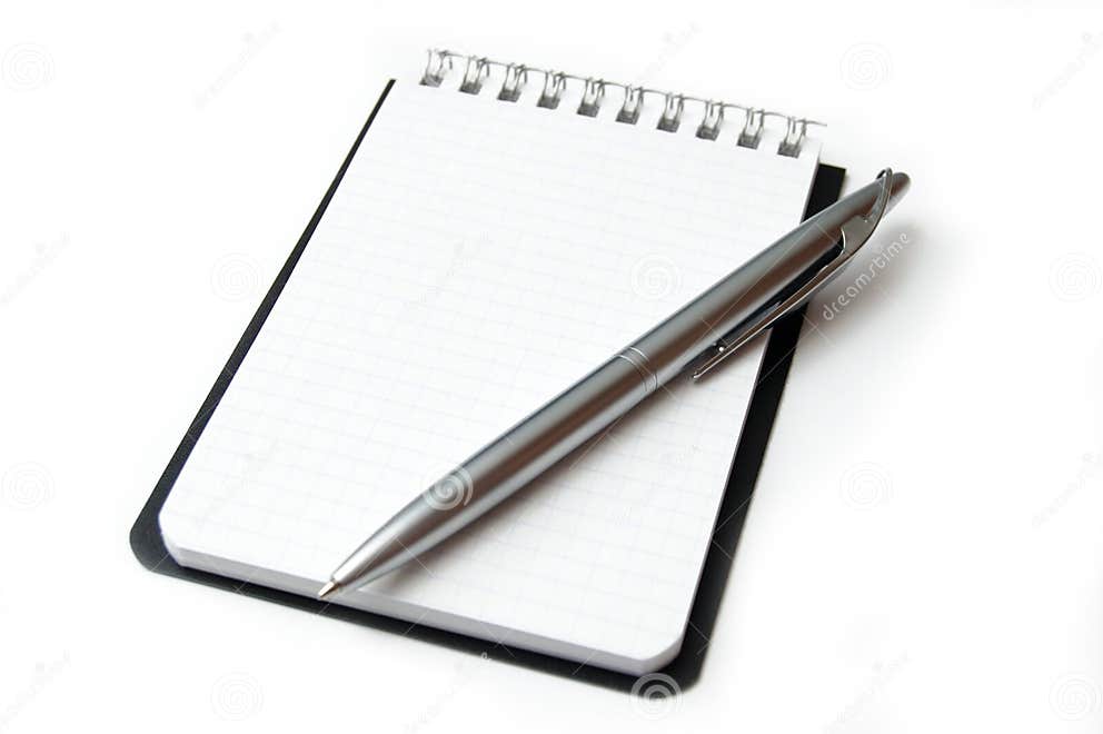 Clean Sheet of Notebook Isolated on White. Stock Photo - Image of ...