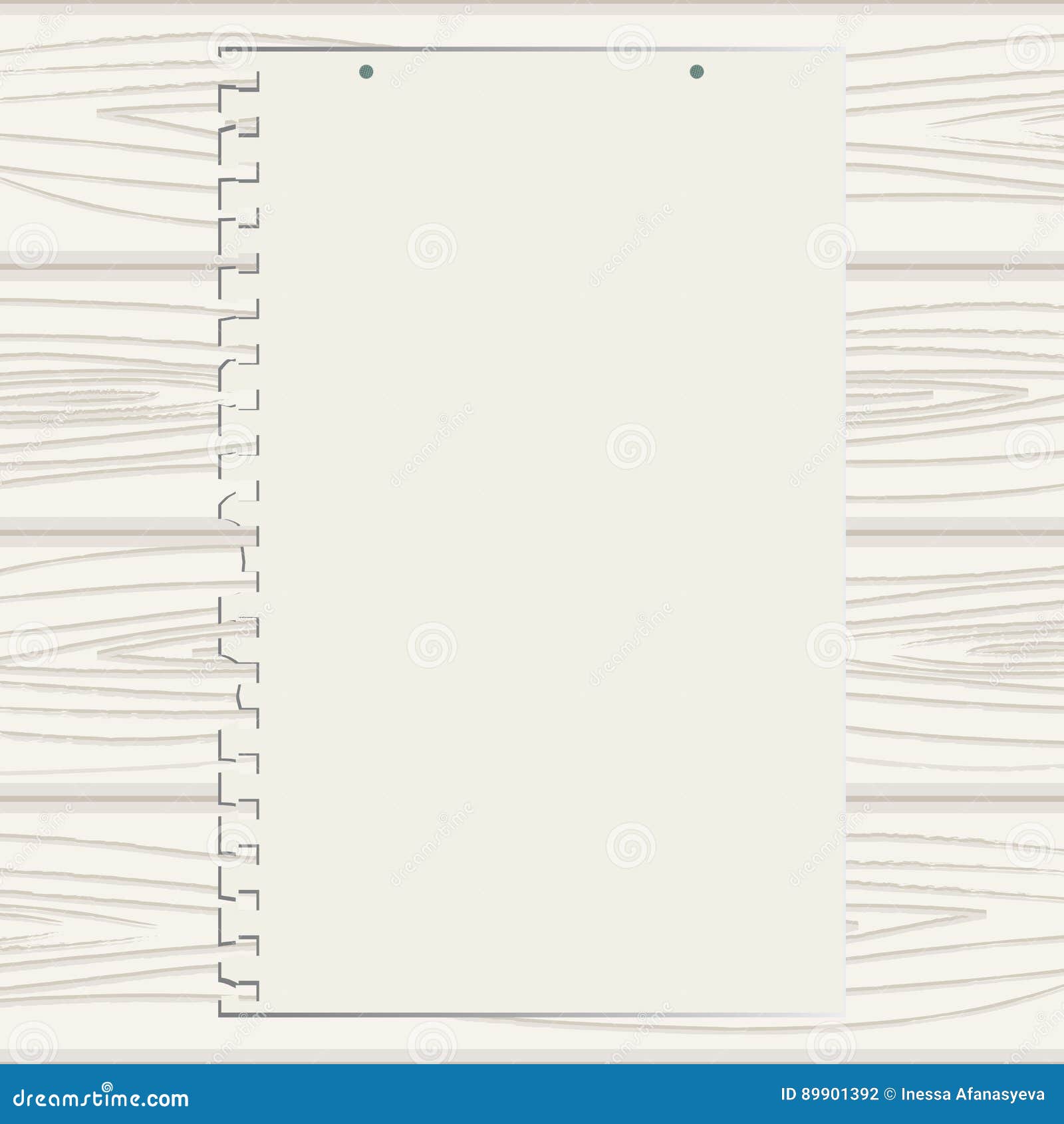 The Clean Sheet of Paper on White Wooden Texture Stock Vector ...