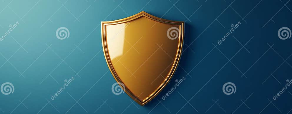 A Clean Shield Icon is Featured in the Upper Right Third of the Frame ...