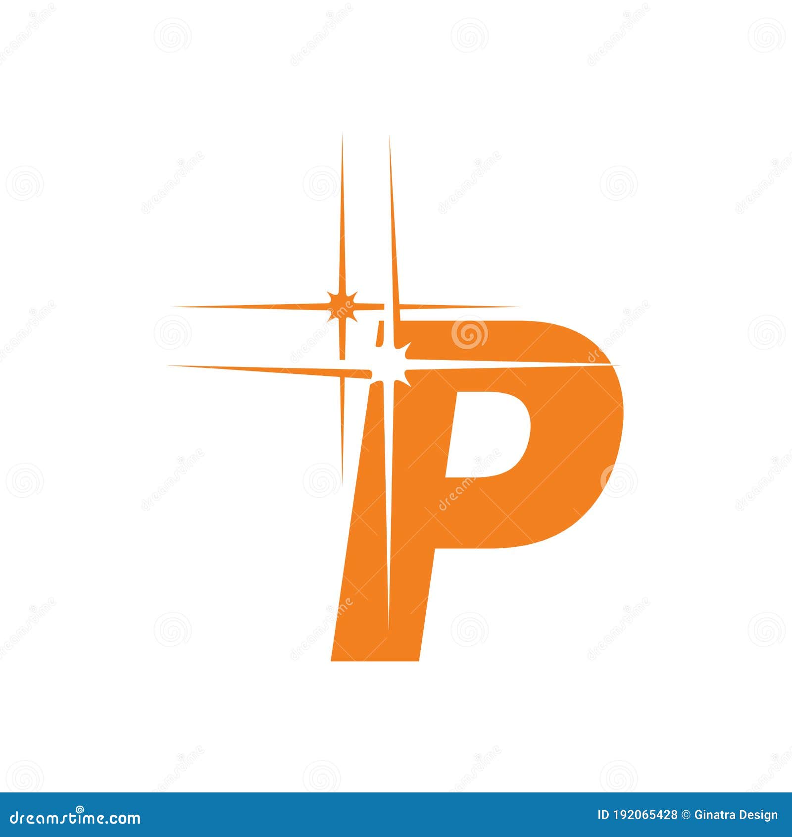 Clean and Shine Monogram Logo Initial Letter P Stock Vector ...