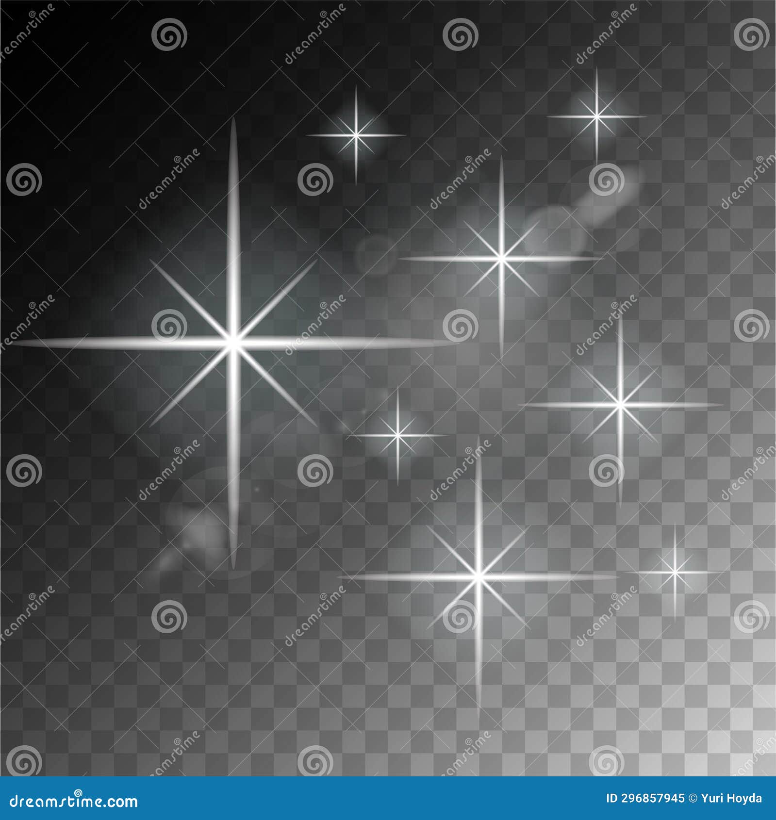 Clean and Shine Stars. Glittering Light Effect. Twinkle Star on ...
