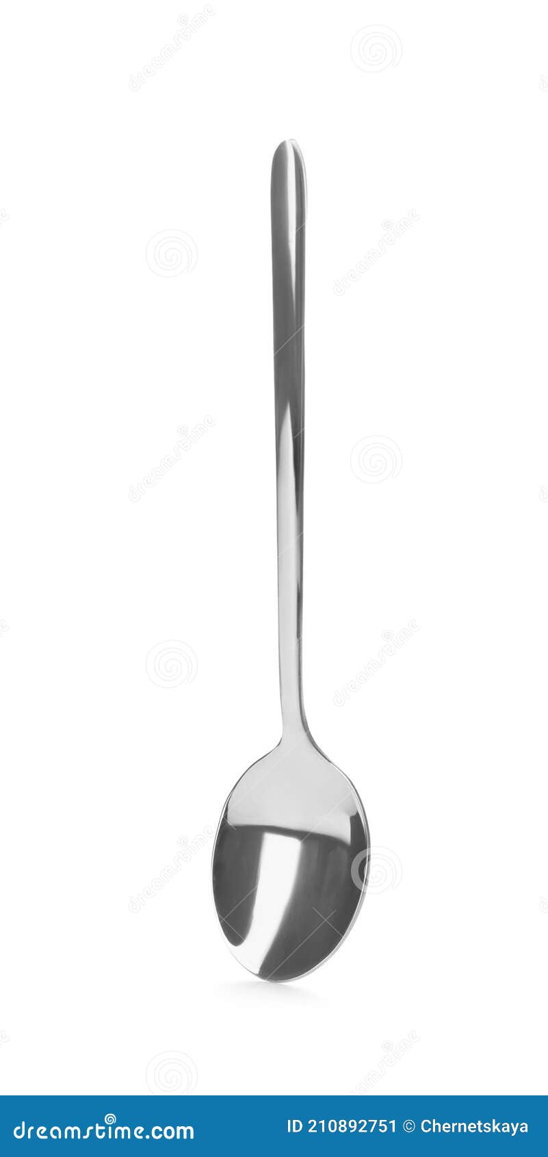 Clean Shiny Metal Spoon Isolated on White Stock Image - Image of ...