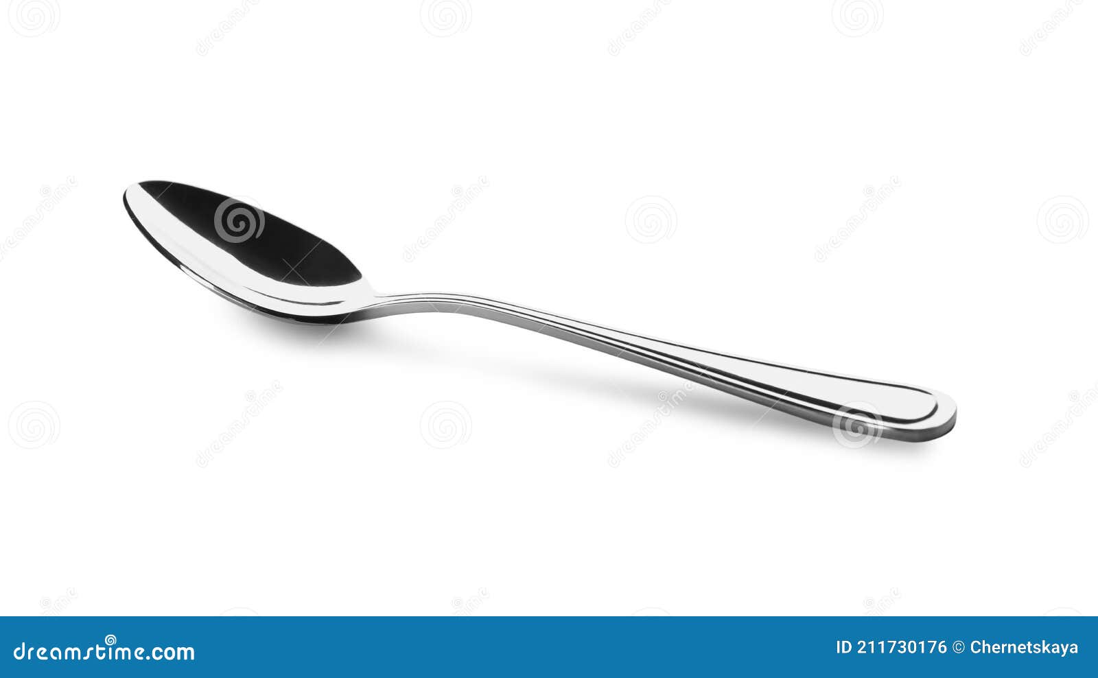Clean Shiny Metal Spoon Isolated on White Stock Photo - Image of modern ...