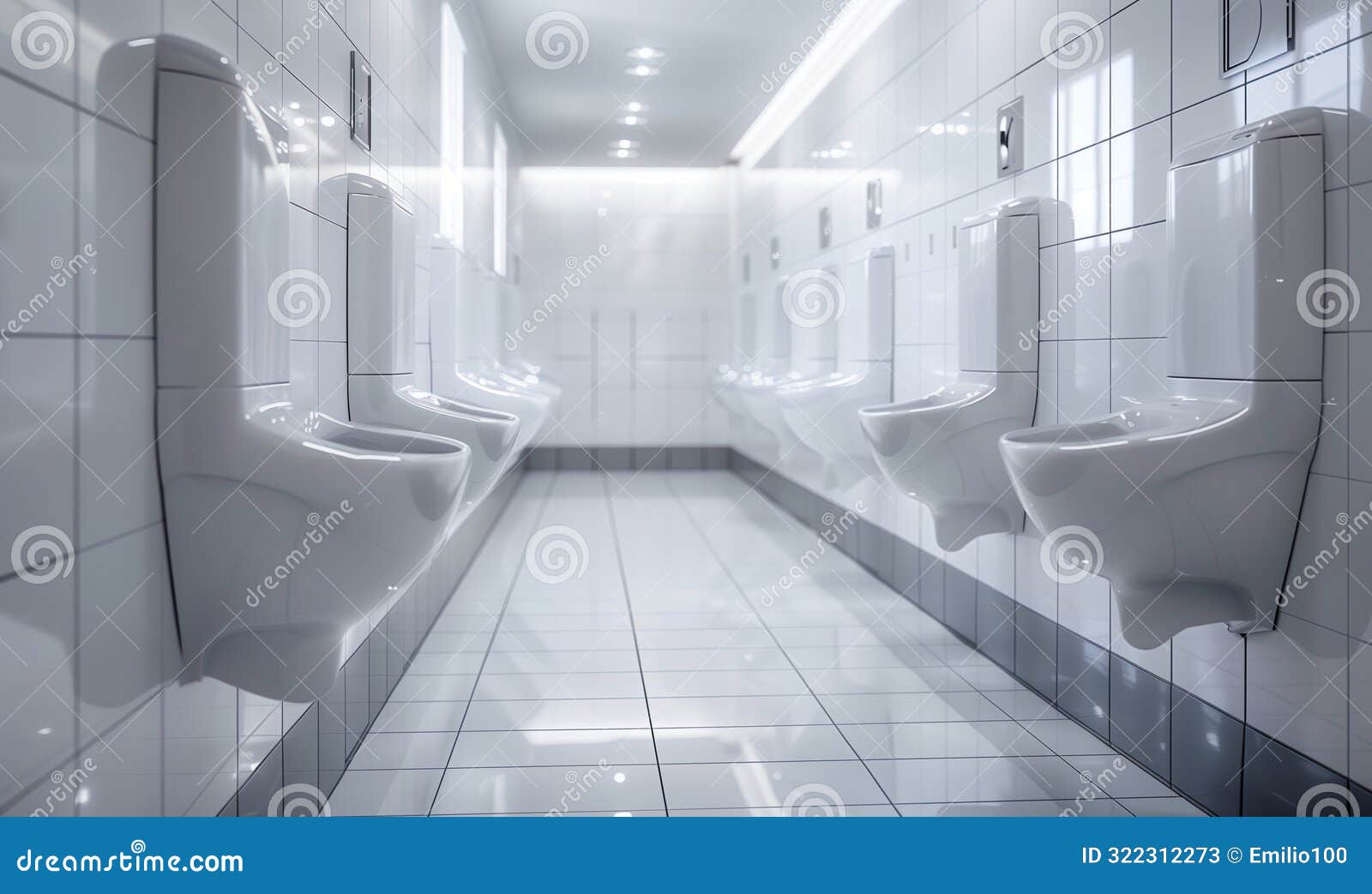 Clean and Shiny Public Toilet, Generated Ai Stock Illustration ...