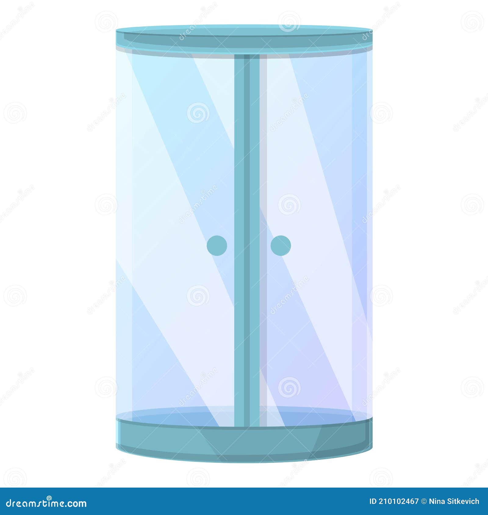 Clean Shower Stall Icon, Cartoon Style Stock Vector - Illustration of ...