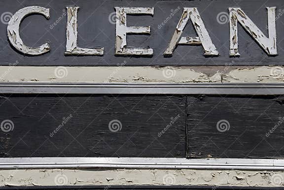 Clean Sign stock image. Image of fascia, typography, typeface - 2383183