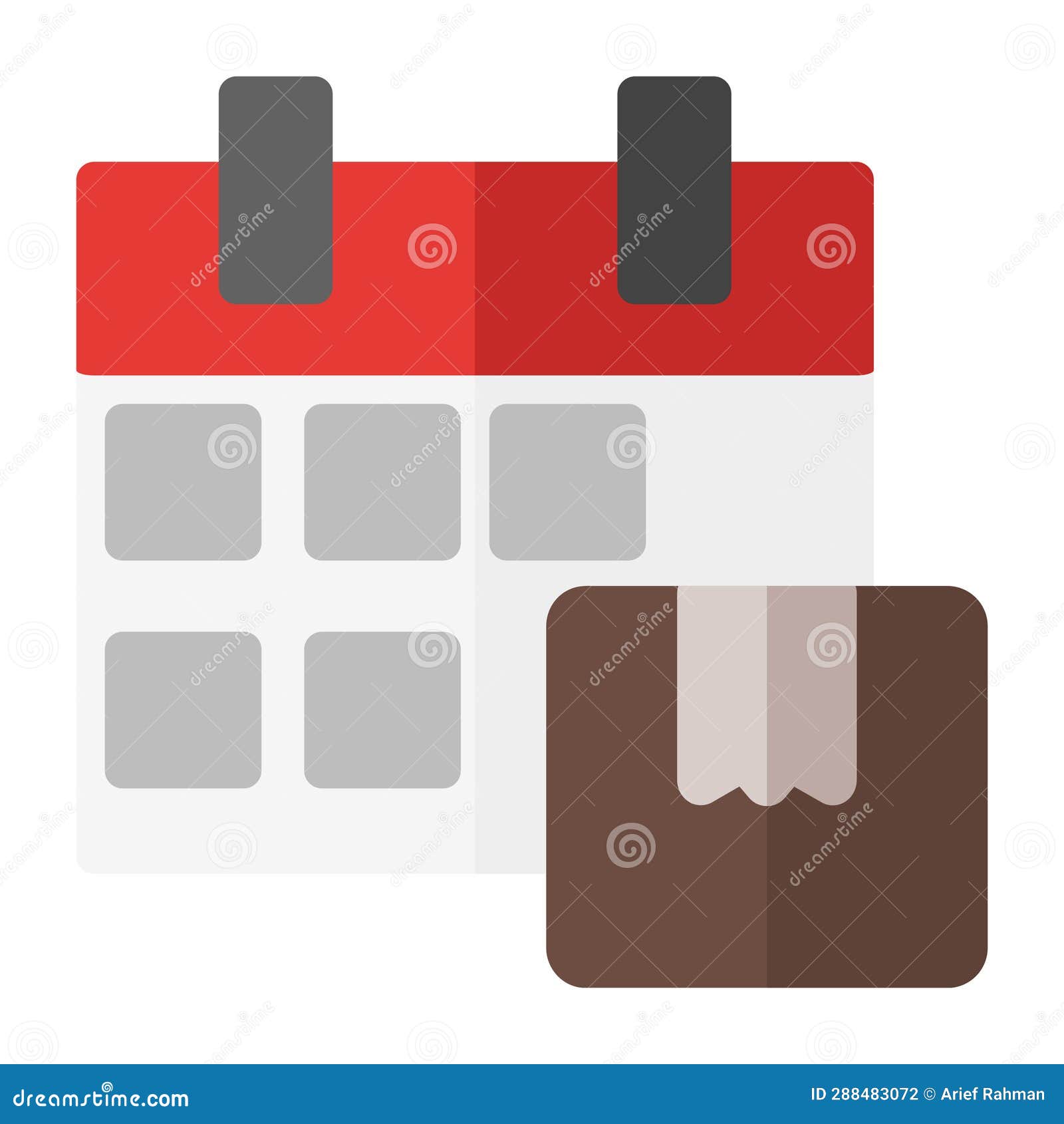 Clean Simple Calendar Icon Flat Style Design Isolated on White ...